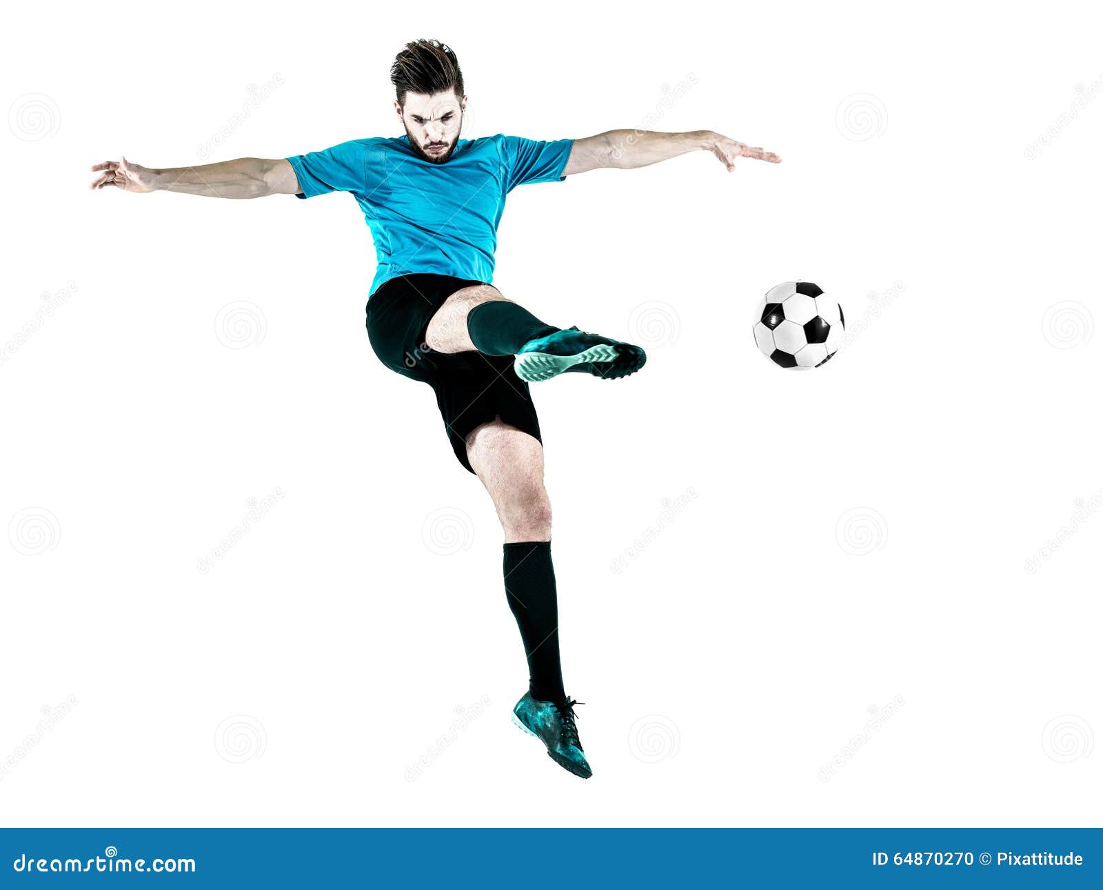 Soccer player Man Isolated stock photo. Image of people - 64870270