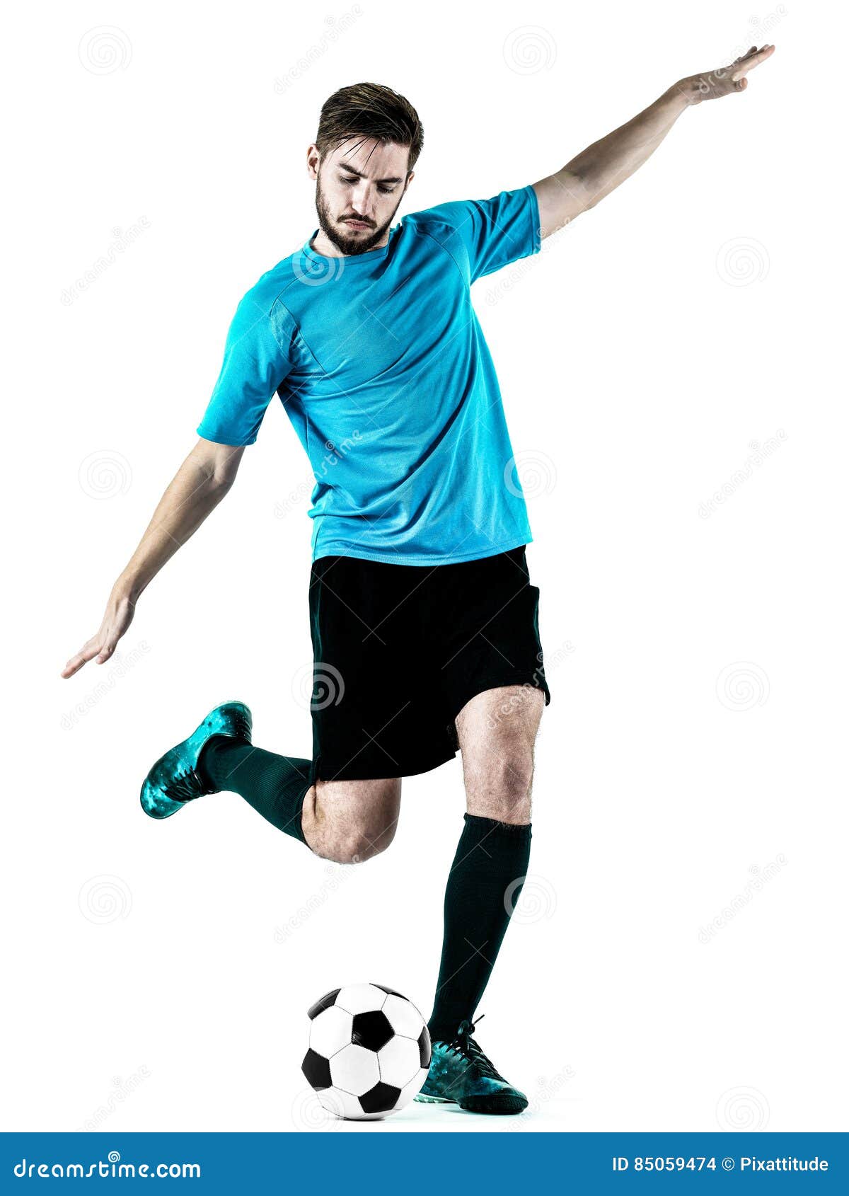 Soccer player Man Isolated stock photo. Image of people - 85059474