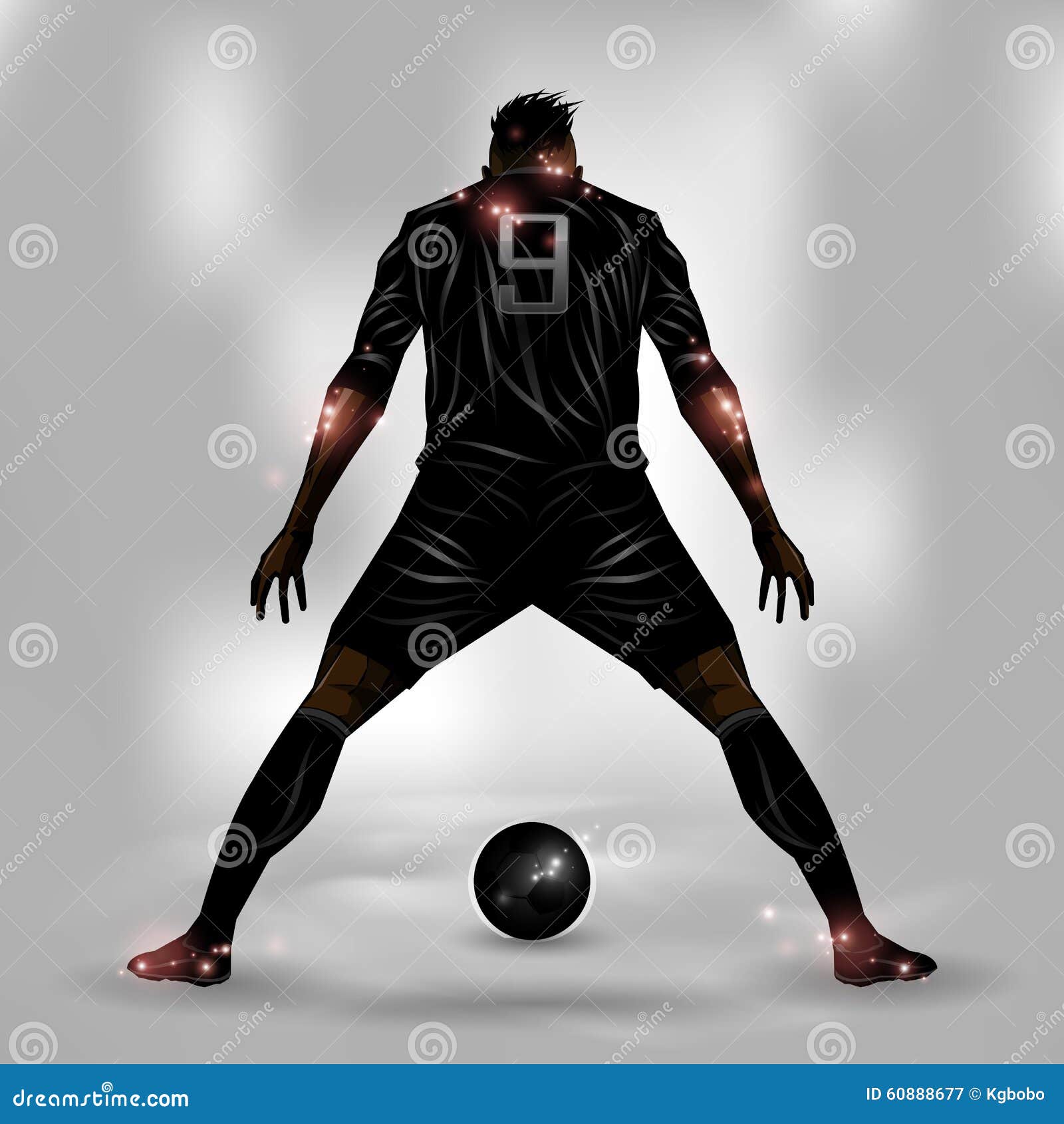Soccer Player Ready To Shoot Stock Vector - Illustration of ...