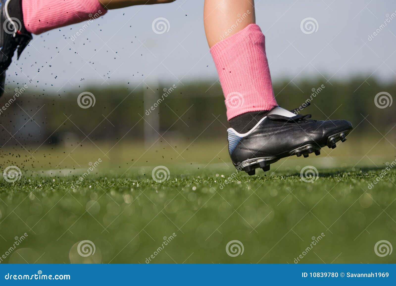 Soccer player running stock photo. Image of girl, sprinting - 10839780