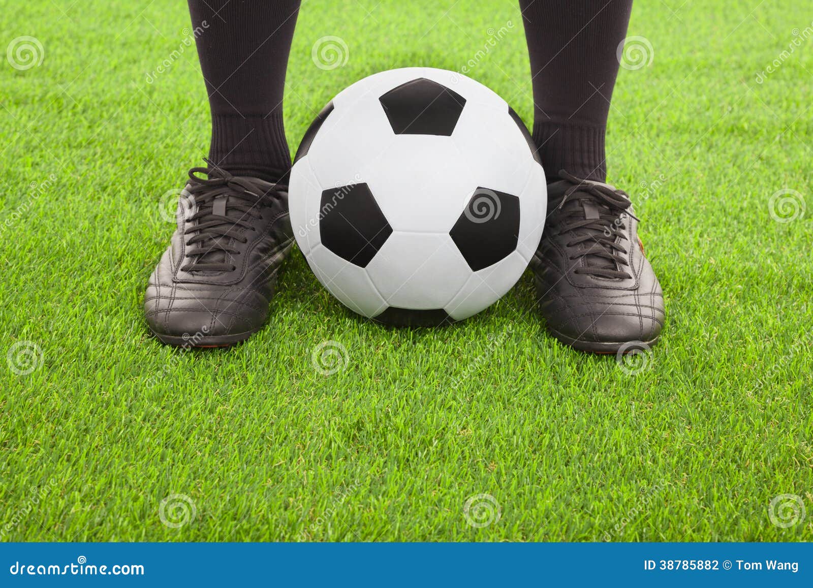Soccer Player S Feet with Ball Stock Photo - Image of pitch, action ...