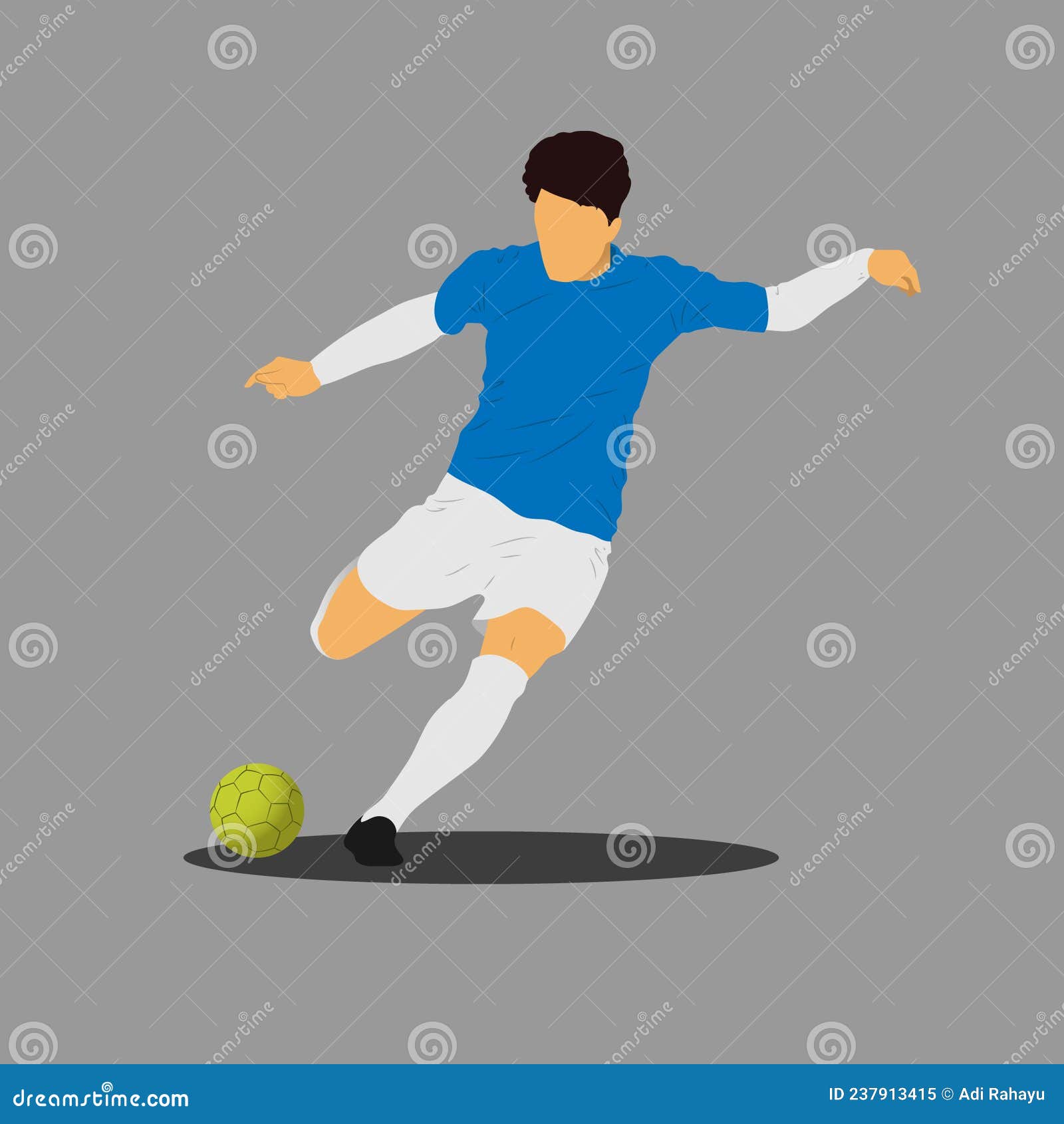 Soccer Player Shooting the Ball Vector Clipart Stock Vector ...