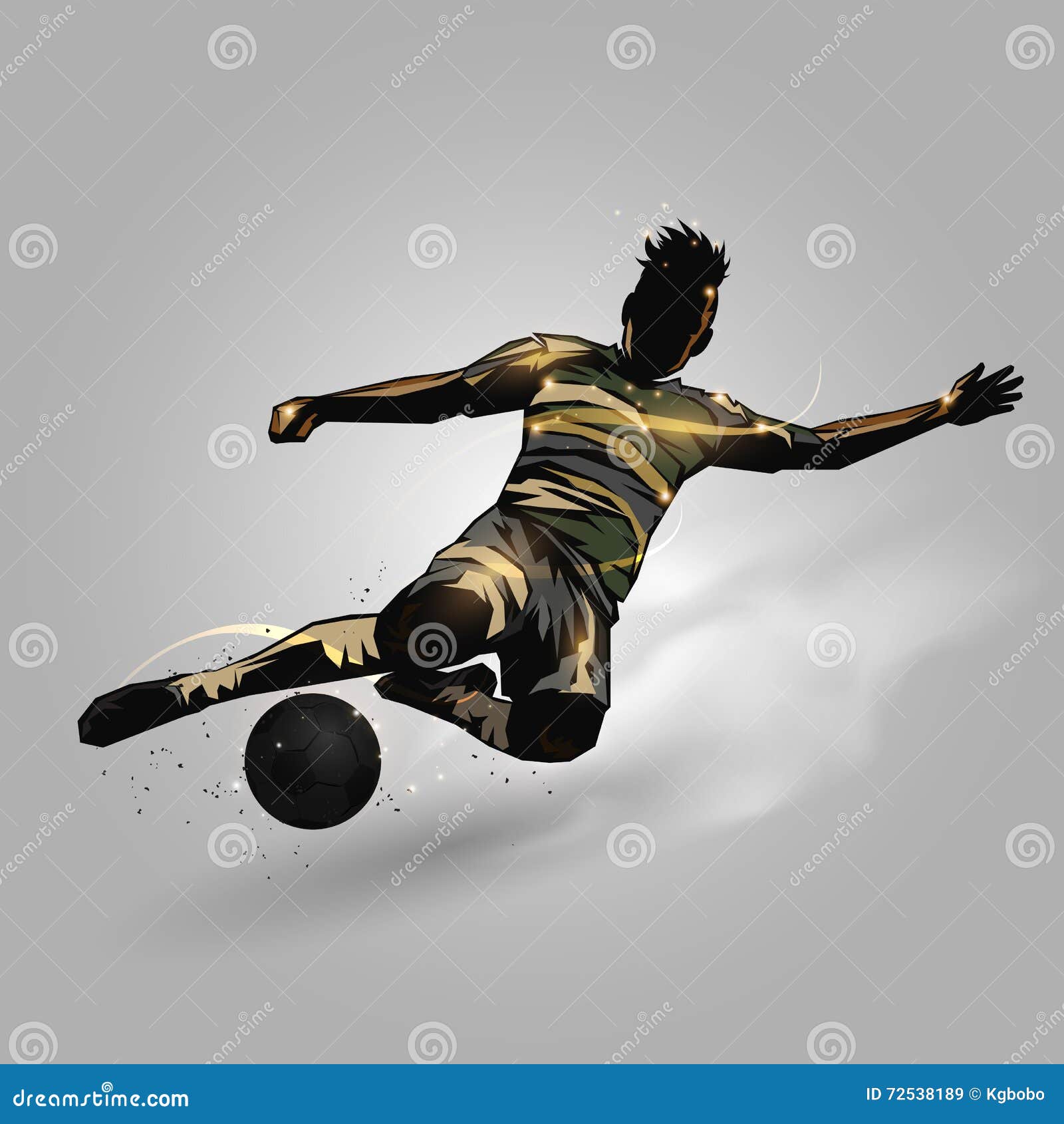 Soccer Player Slide Tackle Cartoon Vector | CartoonDealer.com #72538189