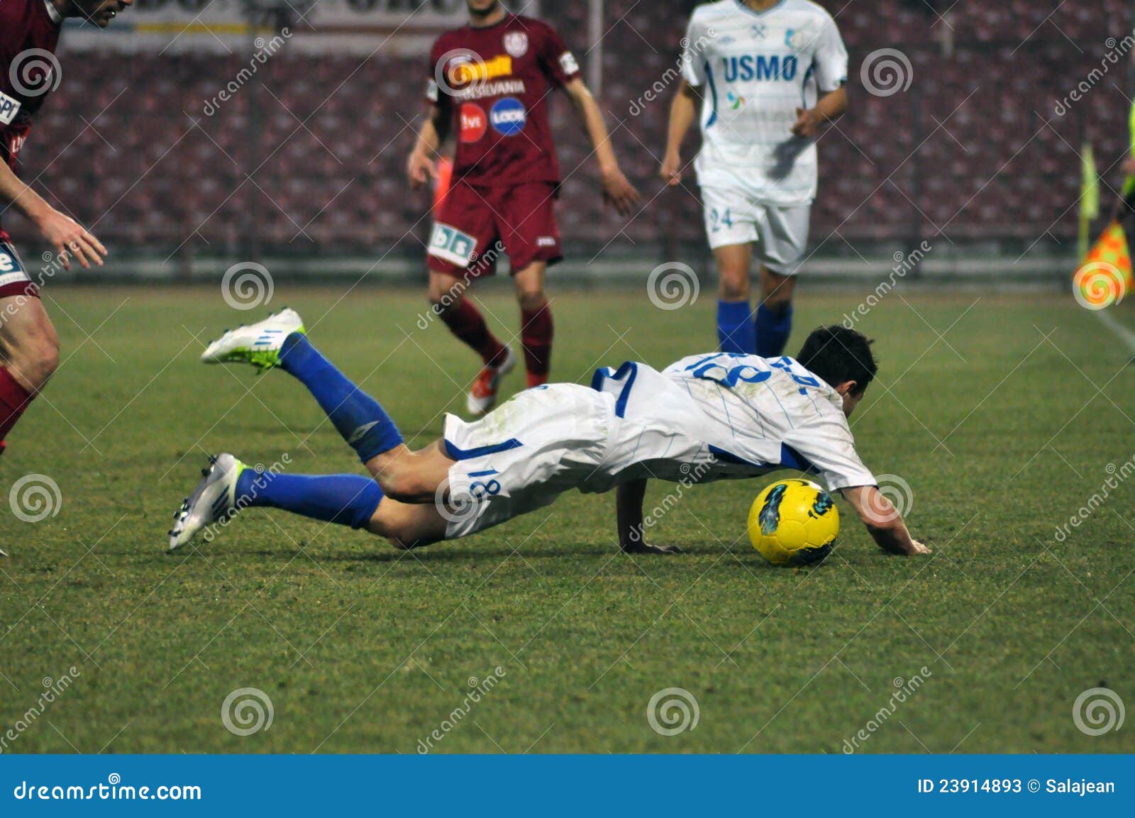 Soccer players in action editorial stock photo. Image of game - 23914893