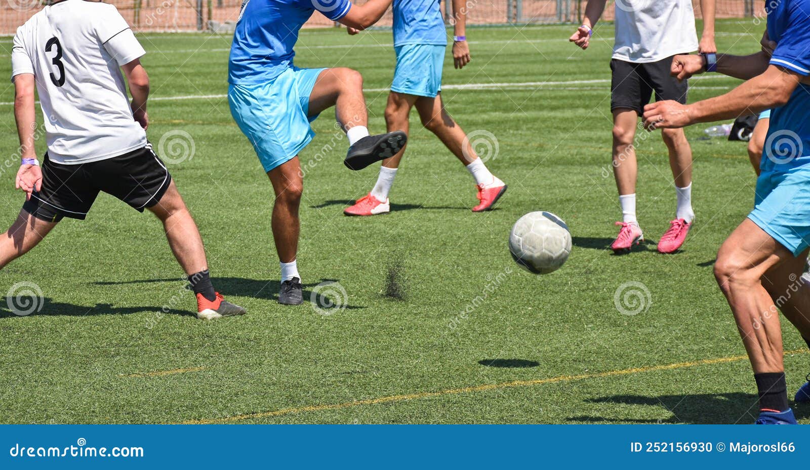 Soccer Players in Action Outdoor Match Stock Photo - Image of person ...