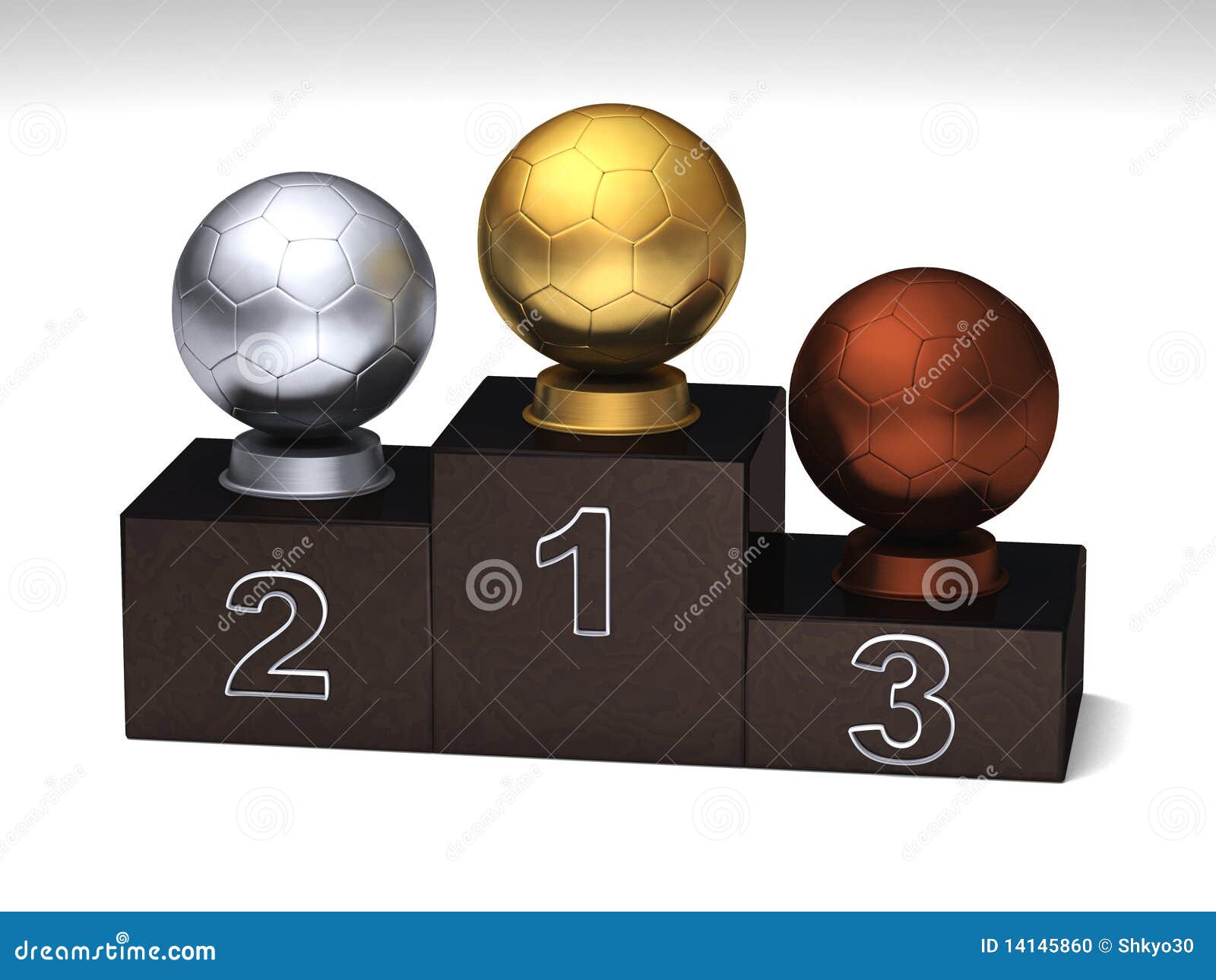 Soccer podium stock illustration. Illustration of bronze - 14145860