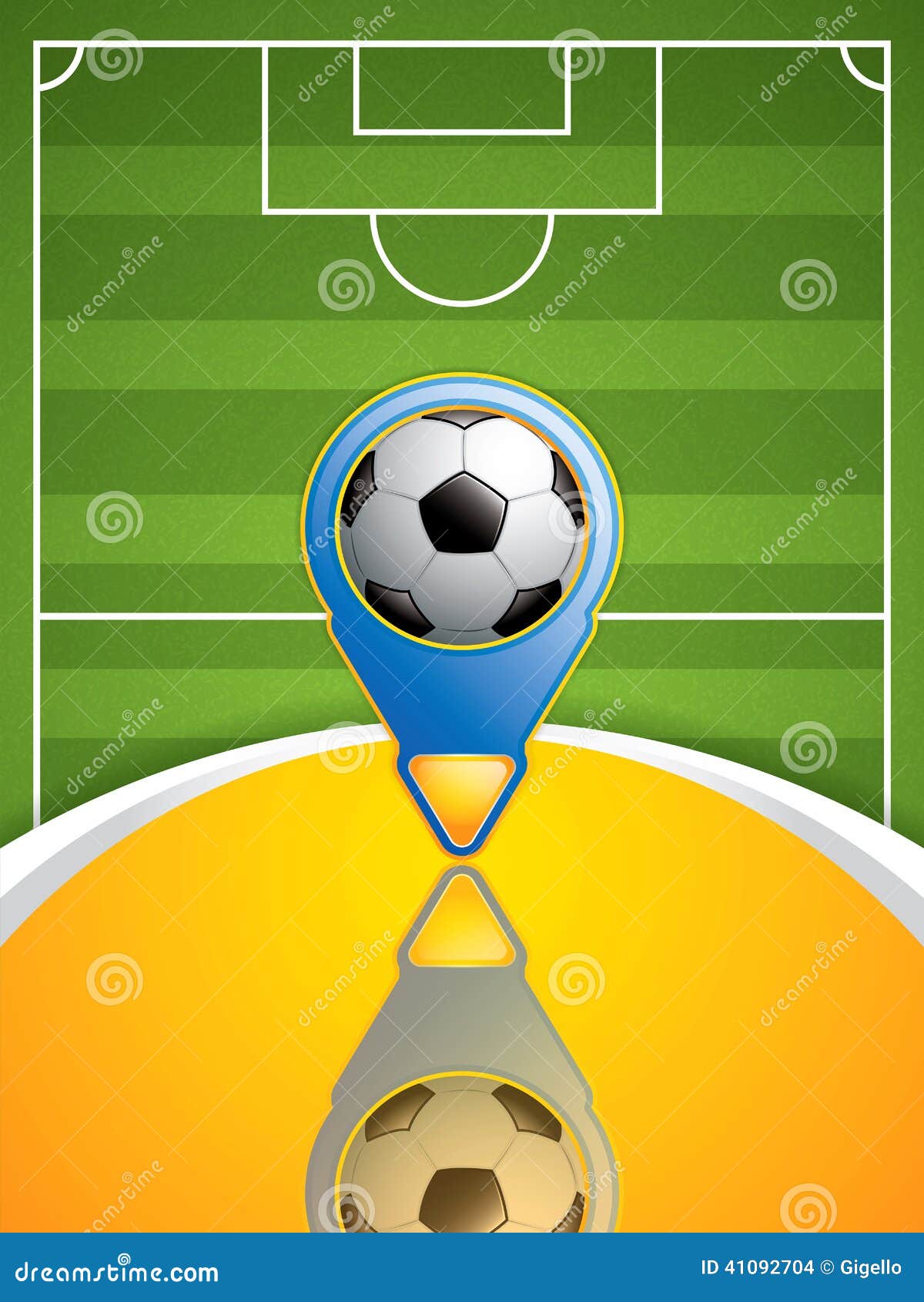 Soccer pointer stock vector. Illustration of league, building - 41092704