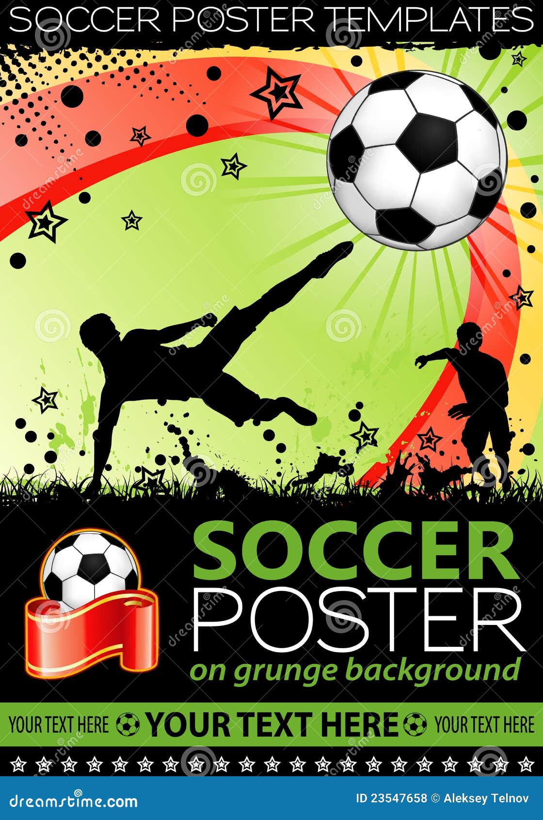 Soccer Poster Cartoon Vector | CartoonDealer.com #24294085