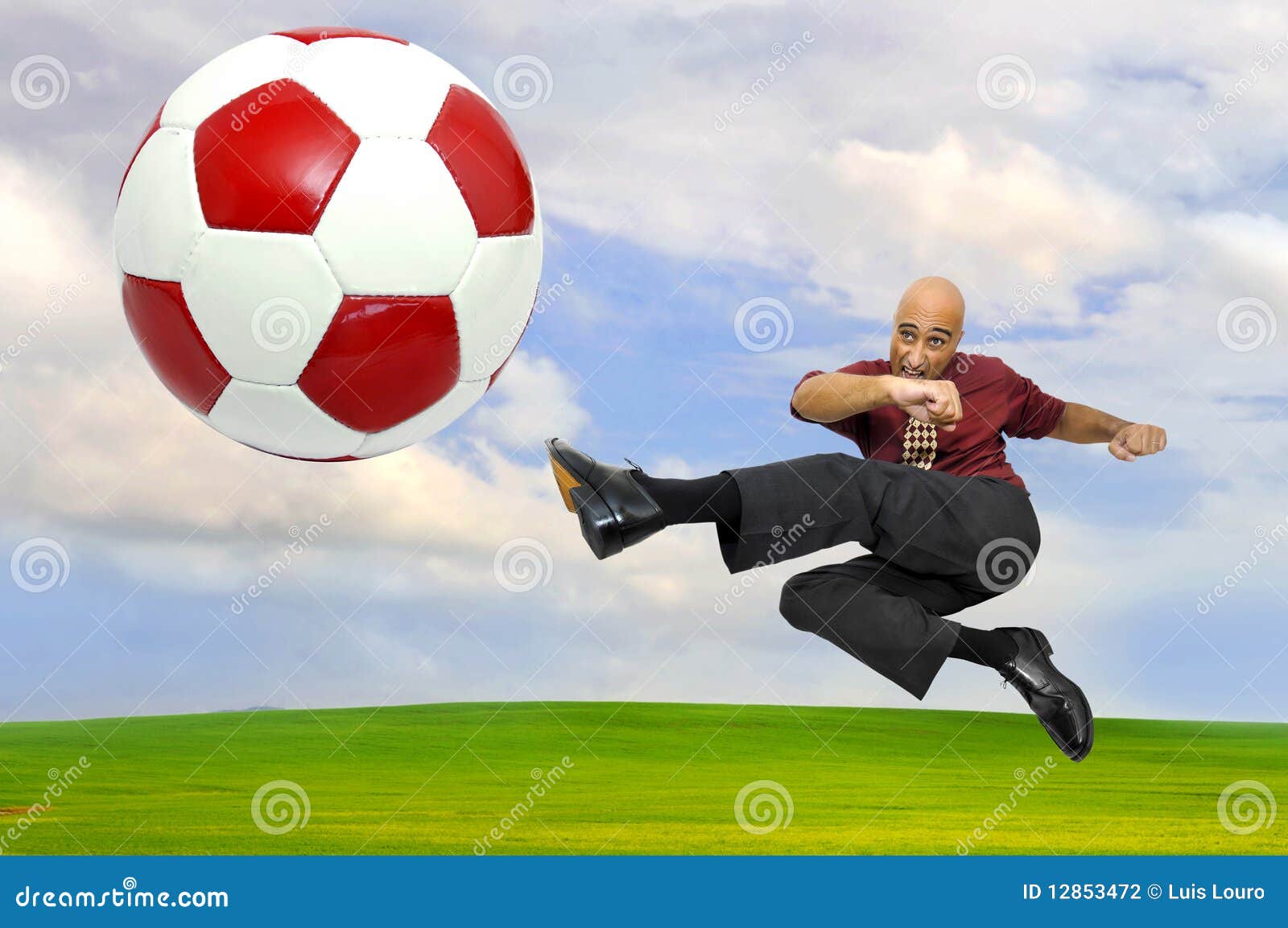 Soccer power stock photo. Image of outdoors, ball, male - 12853472