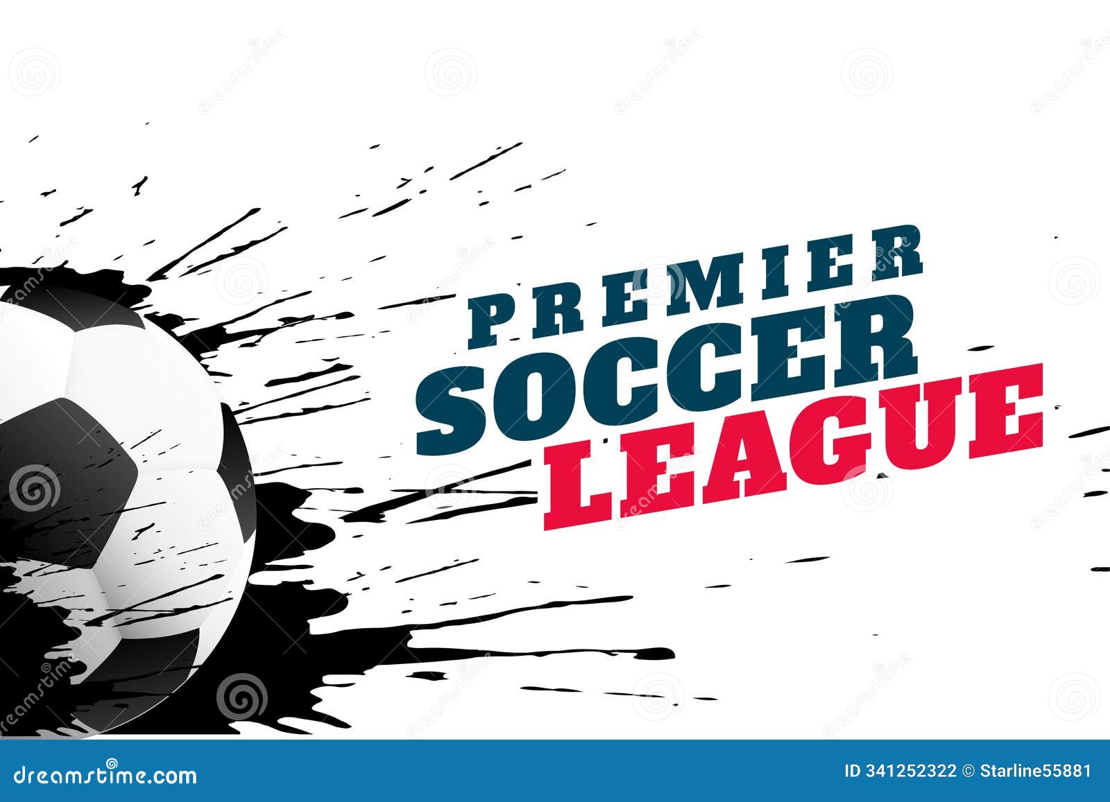 Soccer Premier League Poster with Splatter Effect Stock Vector ...