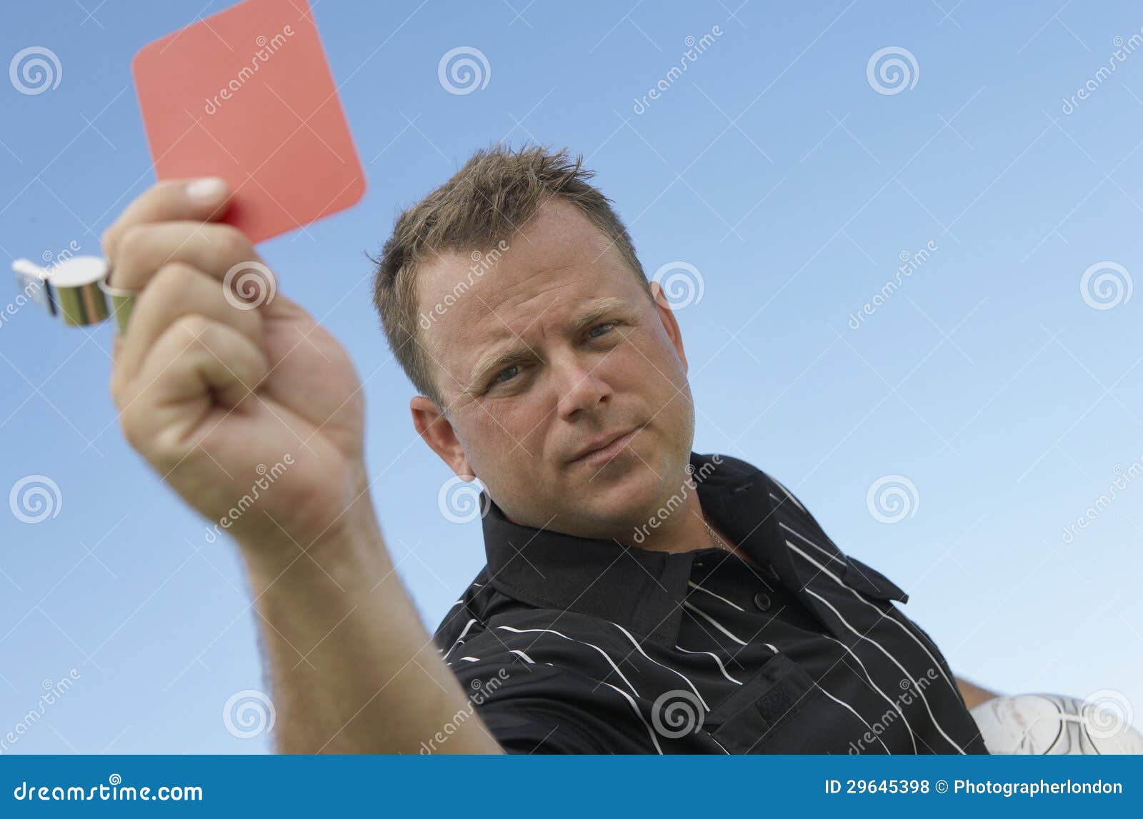 Soccer Referee Showing Offside Flag Stock Photo | CartoonDealer.com ...