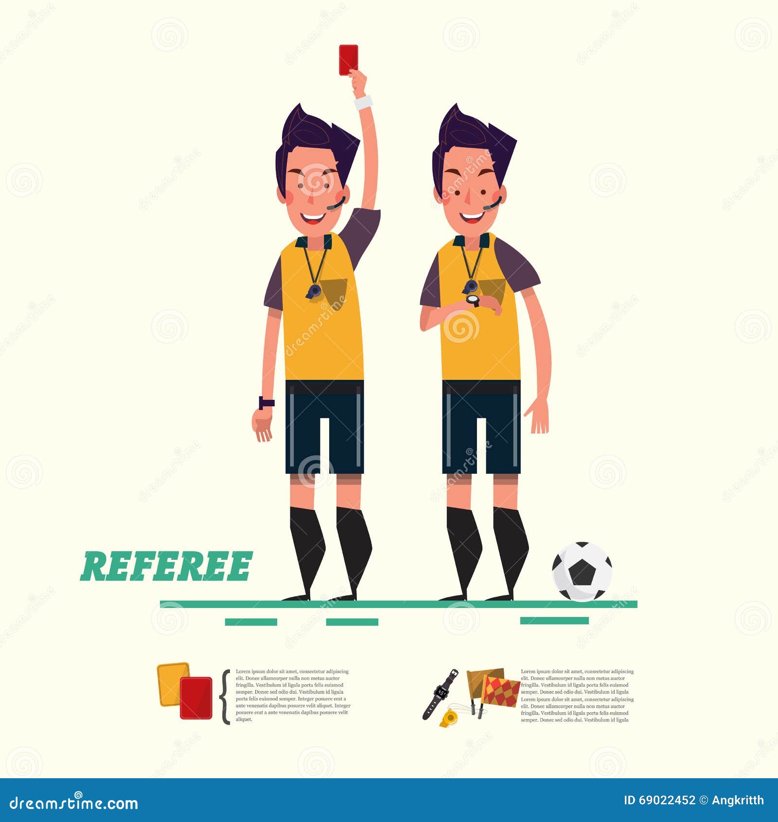 Soccer Referee Character. Referree - Stock Illustration - Illustration ...