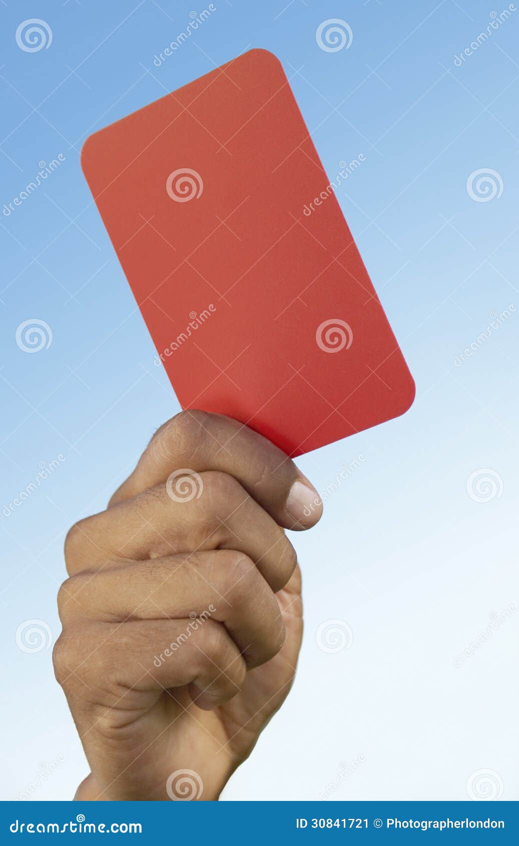 Soccer Referee Holding Up Red Card Close-up on Hand Stock Image - Image ...