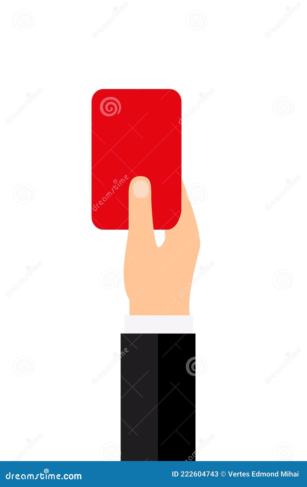 Soccer Referee with Red Card Stock Vector - Illustration of retro ...