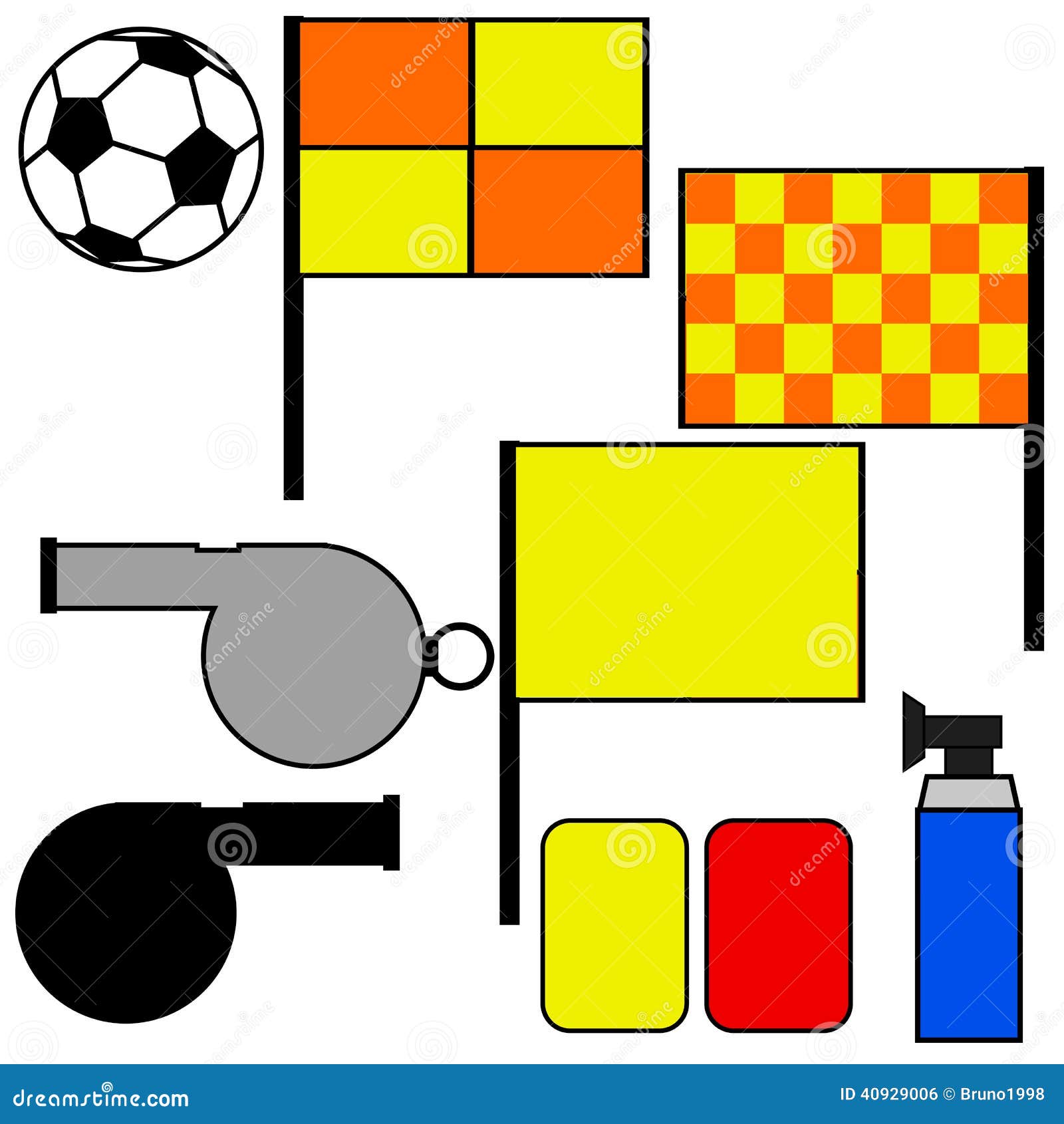 Soccer referee tools stock vector. Illustration of rule - 40929006