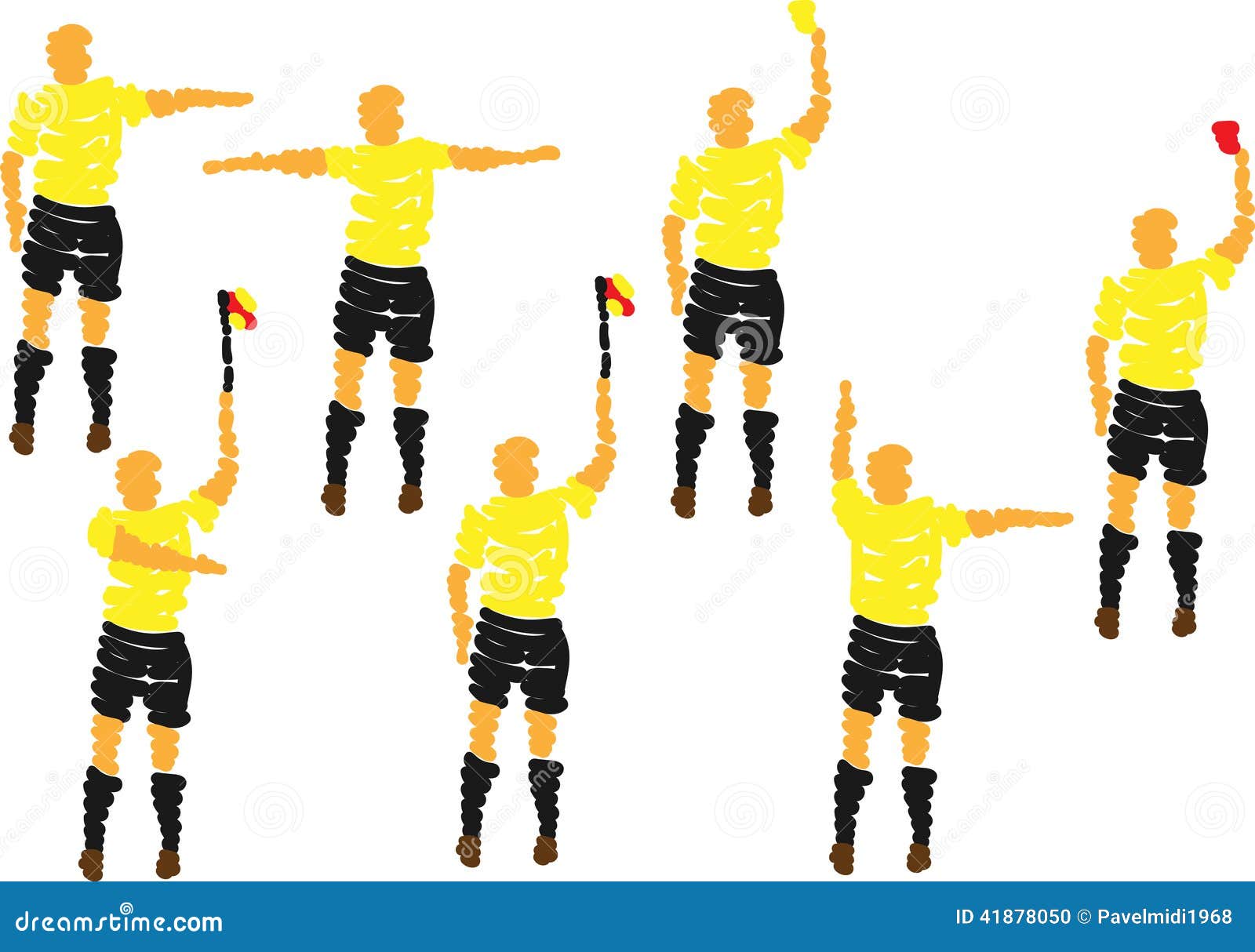 Soccer referee stock vector. Illustration of paint, color - 41878050
