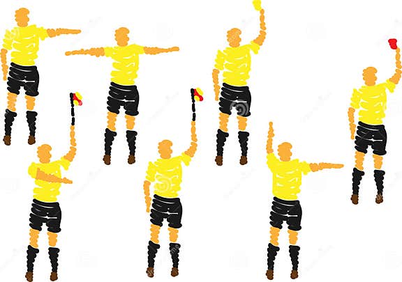 Soccer referee stock vector. Illustration of paint, color - 41878050