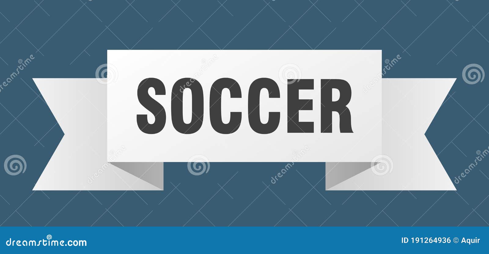 Soccer ribbon. stock vector. Illustration of vignette - 191264936