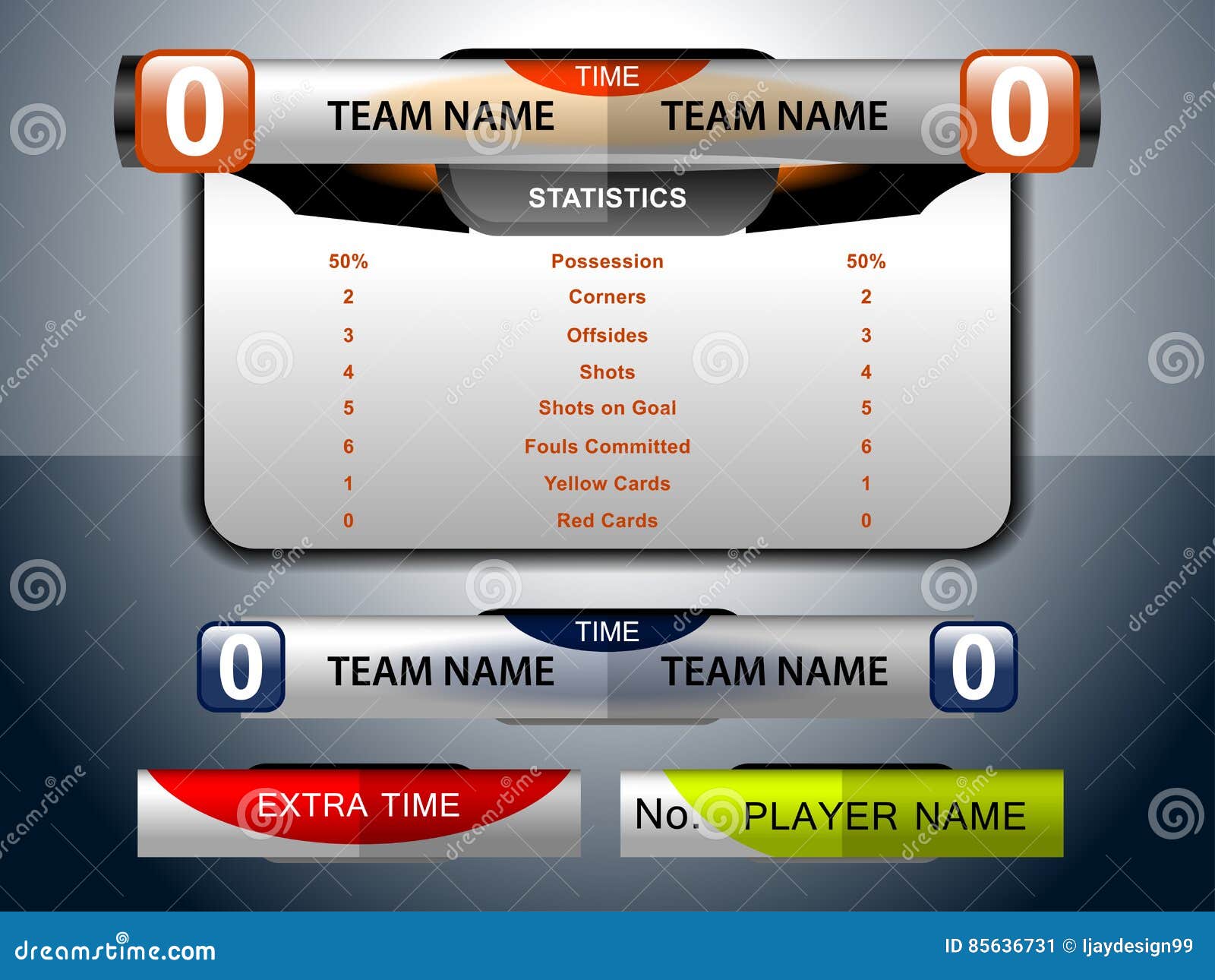 Soccer Score Broadcast Graphics Stock Vector - Illustration of league ...