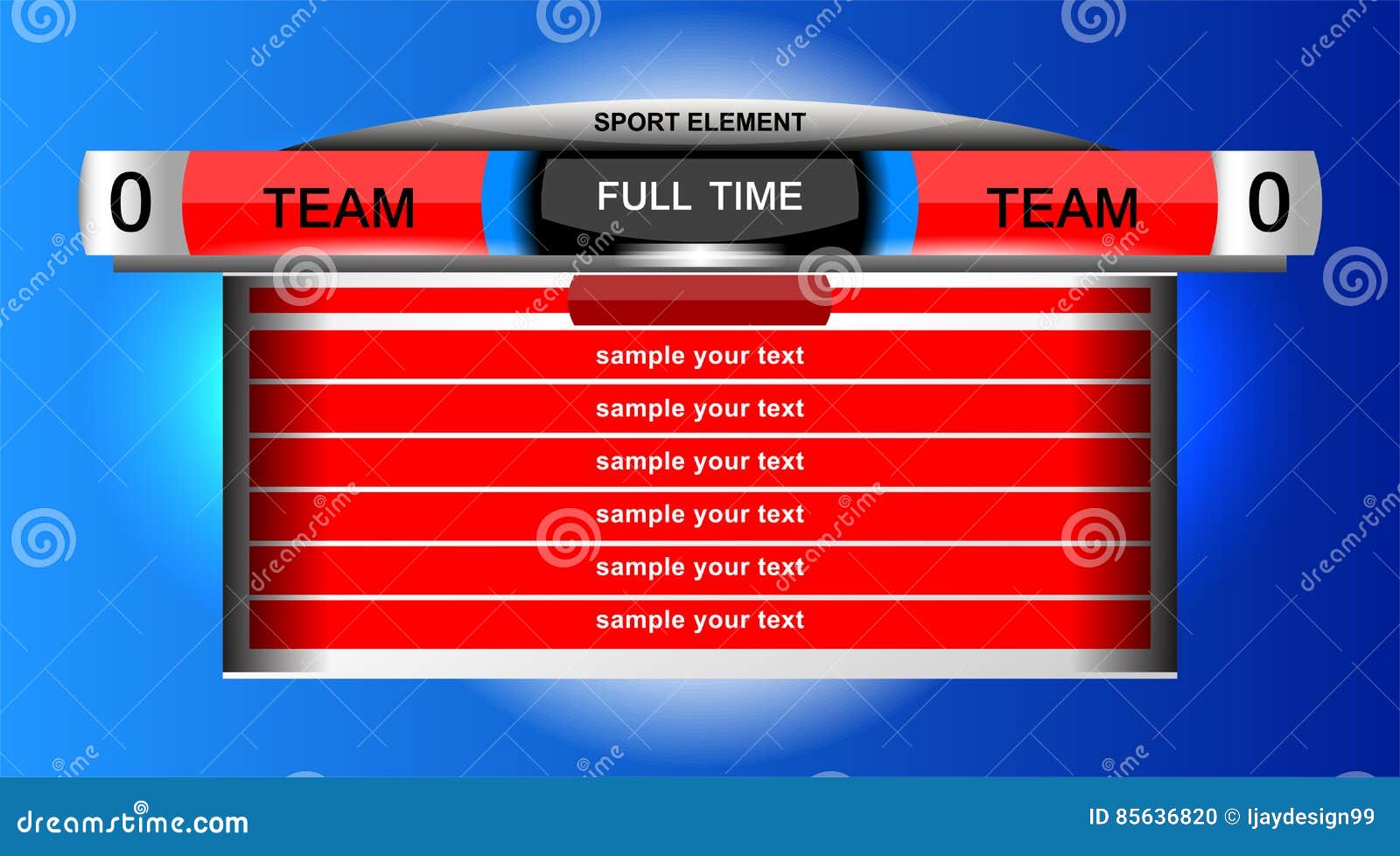 Soccer Score Broadcast Graphics Stock Vector - Illustration of creative ...