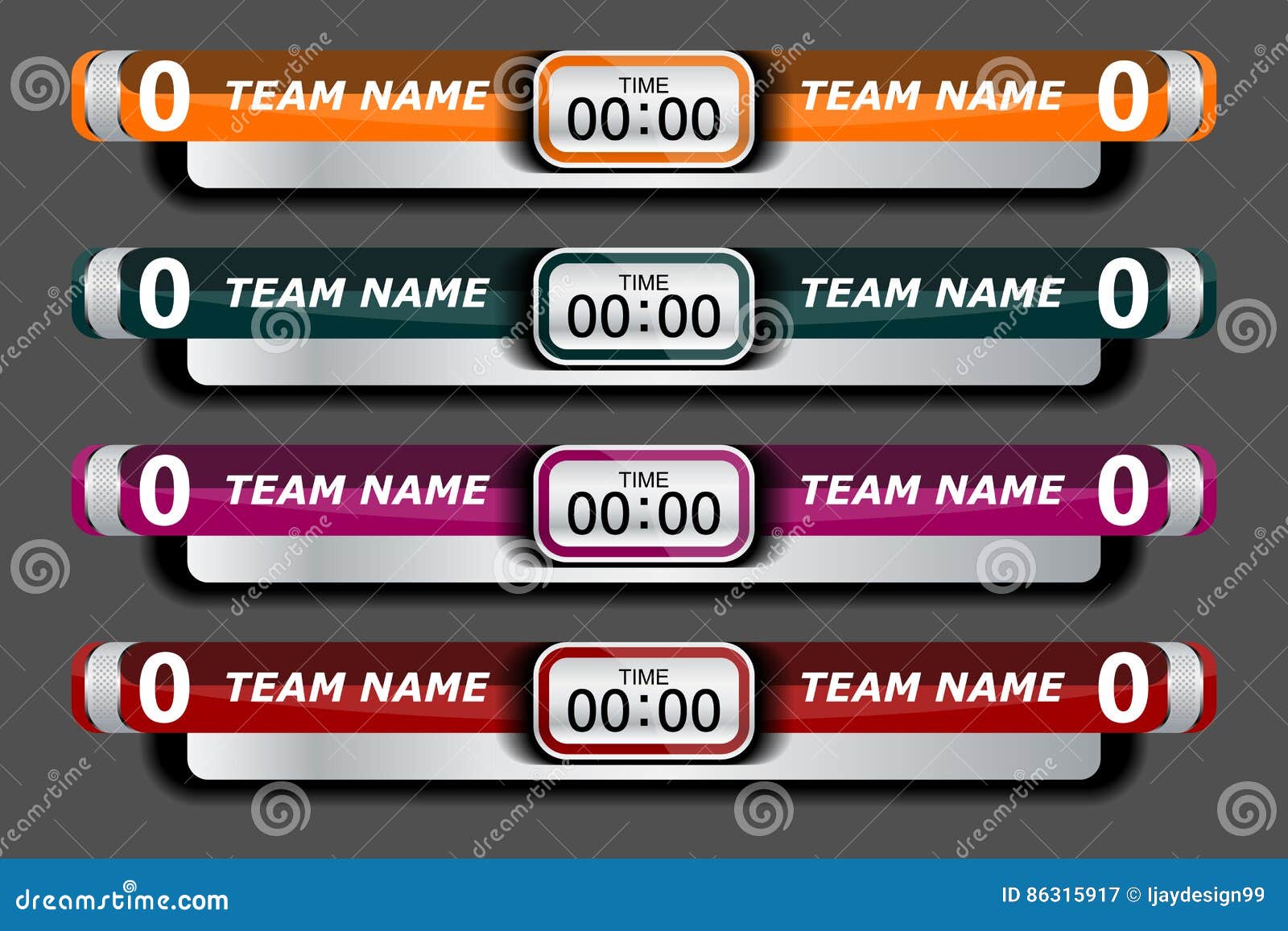 Soccer Score Table With Background Of Football Stadium. Vector ...