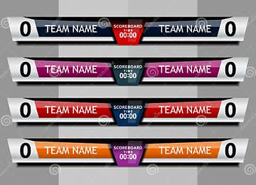 Soccer Score Broadcast Graphics Template Stock Vector - Illustration of ...
