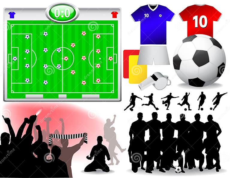 Soccer Set - Vector stock vector. Illustration of champion - 5402322