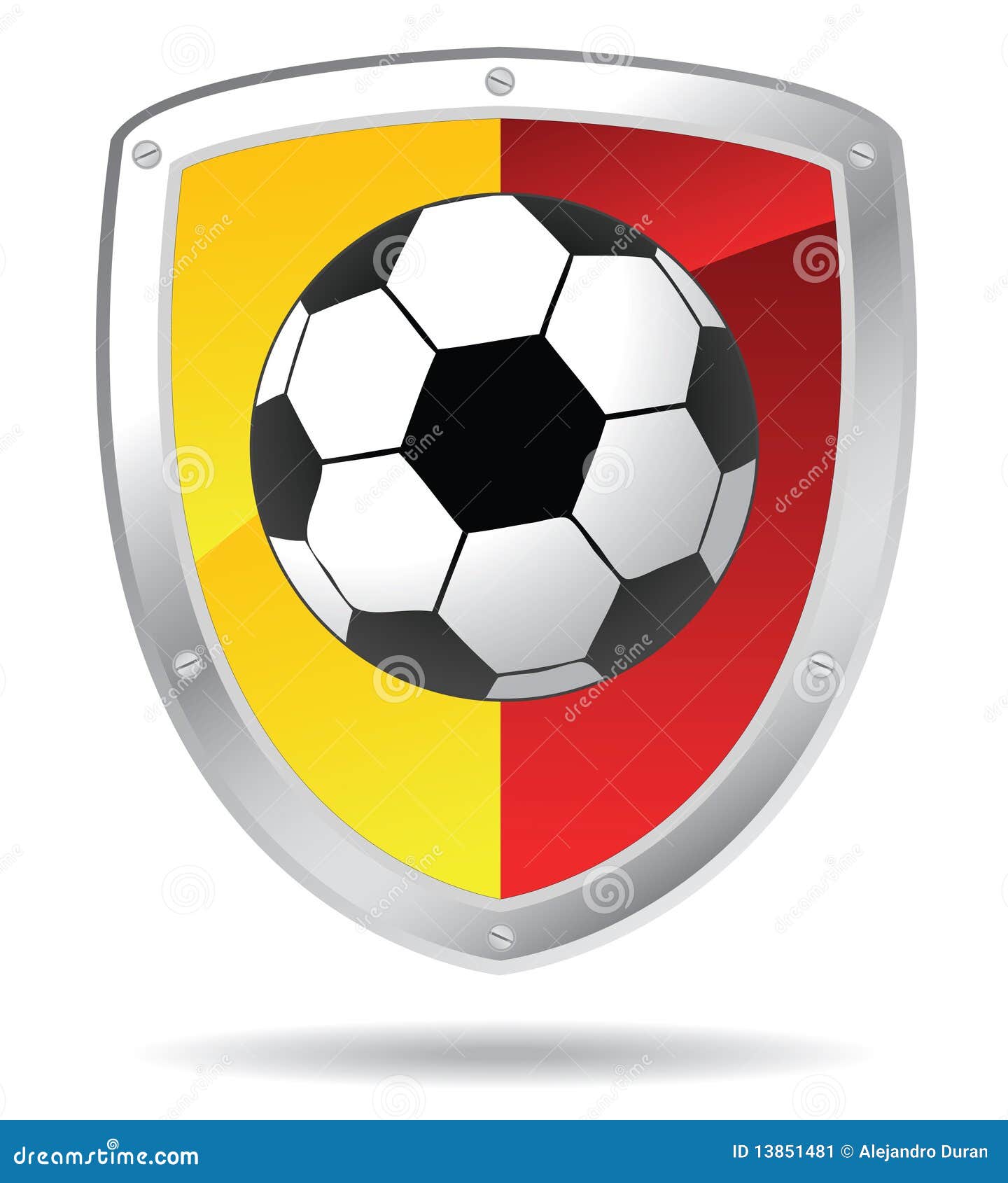 Soccer shield stock vector. Illustration of object, score - 13851481