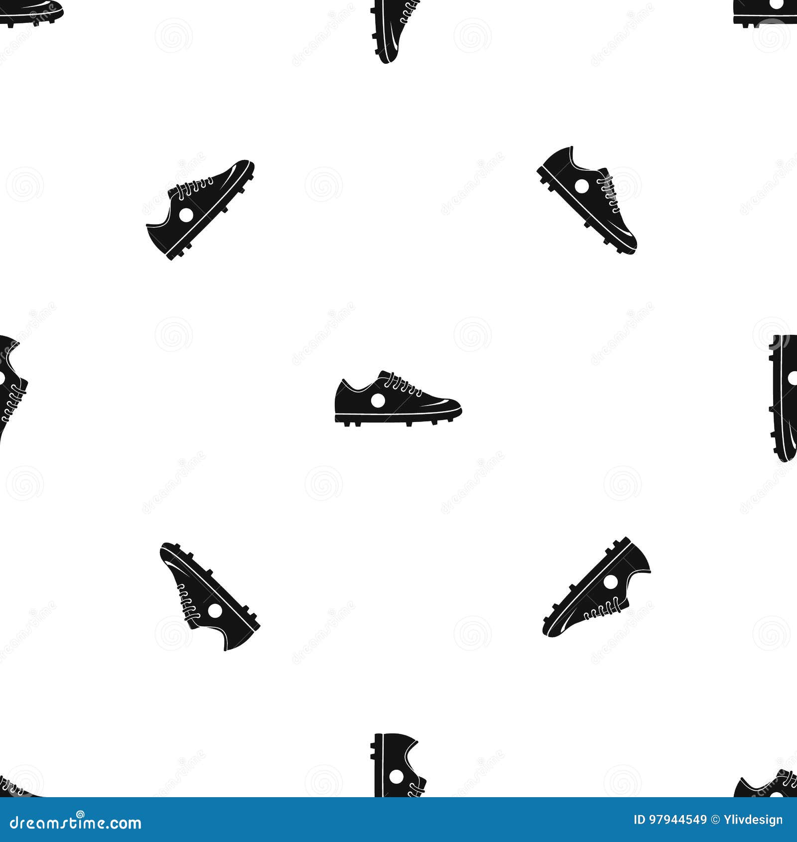 Soccer Shoe Pattern Seamless Black Stock Vector - Illustration of field ...