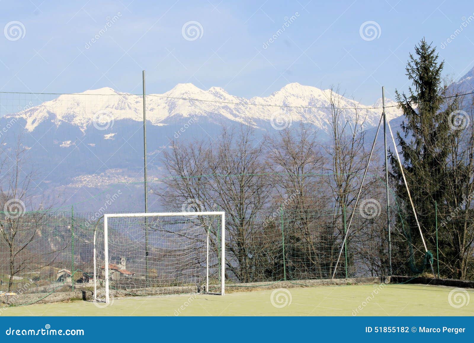 Soccer stock photo. Image of recreation, italian, mountains - 51855182