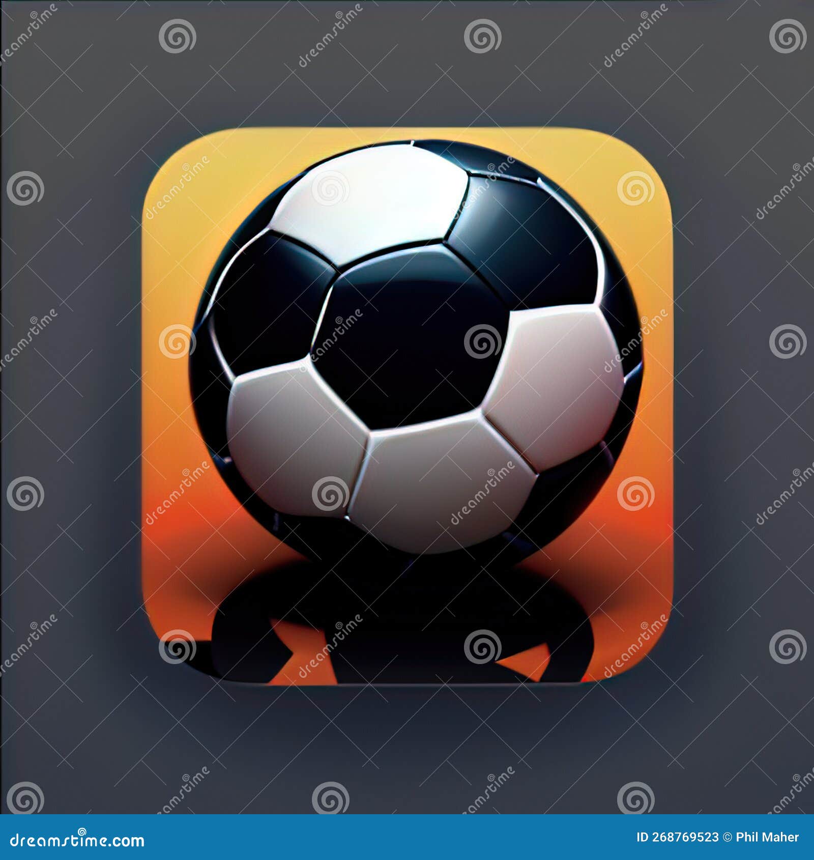 Soccer Software App Icon. Generative AI. Stock Illustration ...