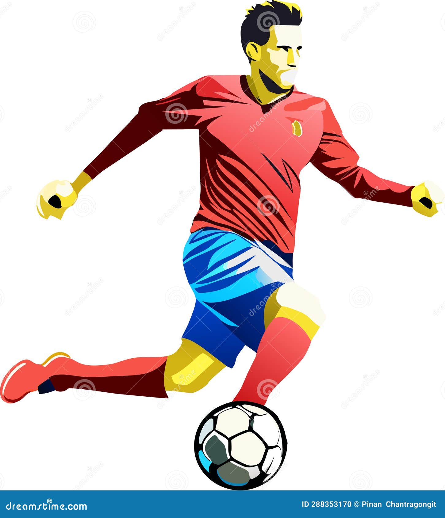 Soccer sportsman stock vector. Illustration of team - 288353170