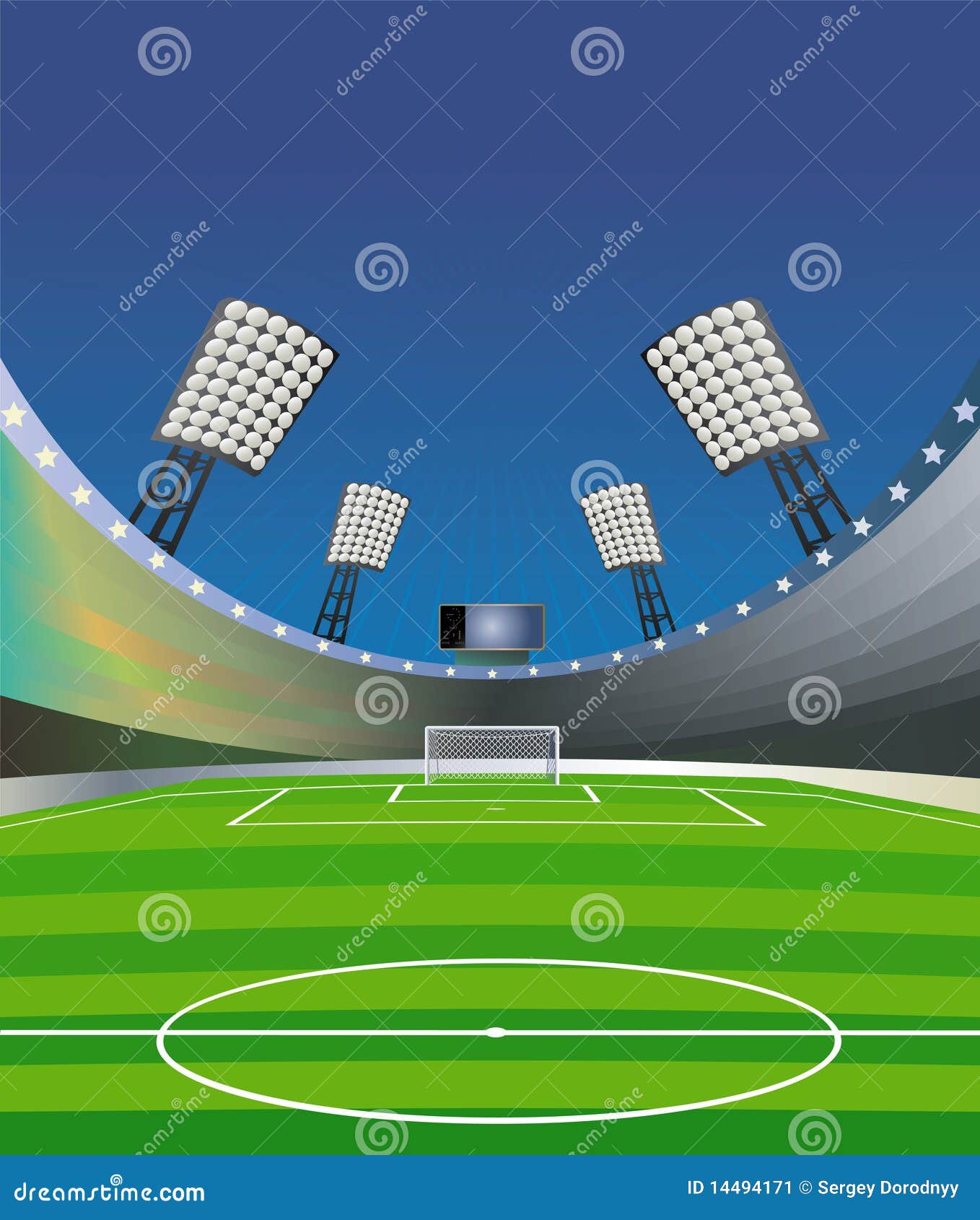 Soccer Stadium Background. Cartoon Vector | CartoonDealer.com #14494171