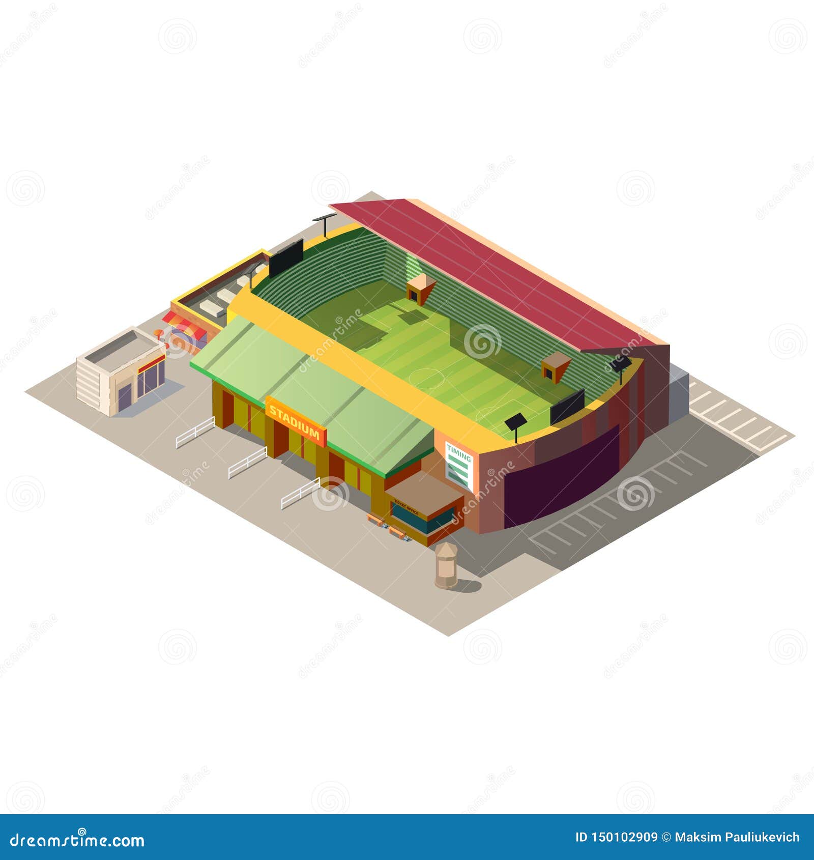 Low Poly Isometric Pool Table Vector Illustration | CartoonDealer.com ...