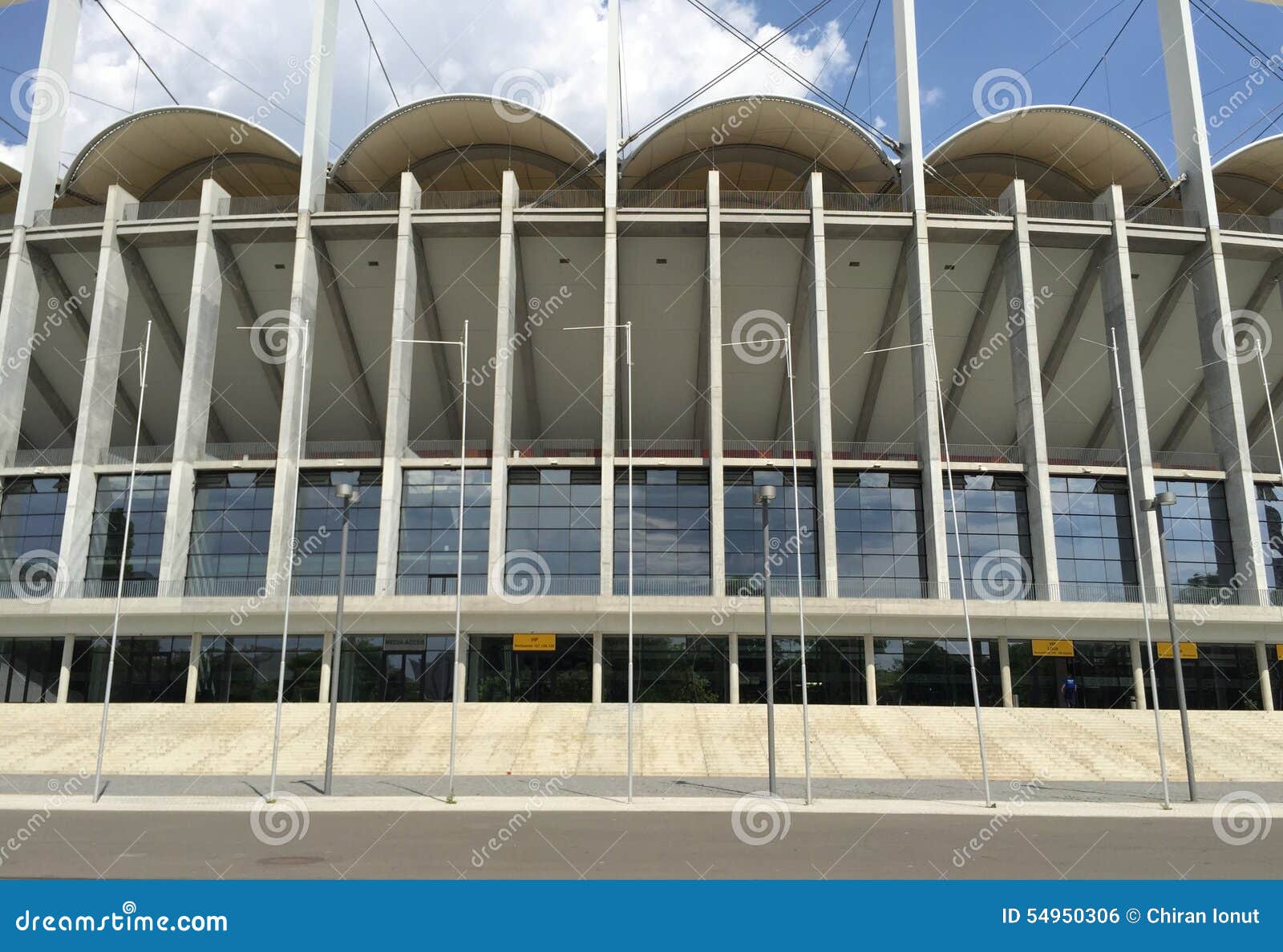 Soccer Stadium Front View 1 Editorial Photo - Image of stairs, building ...