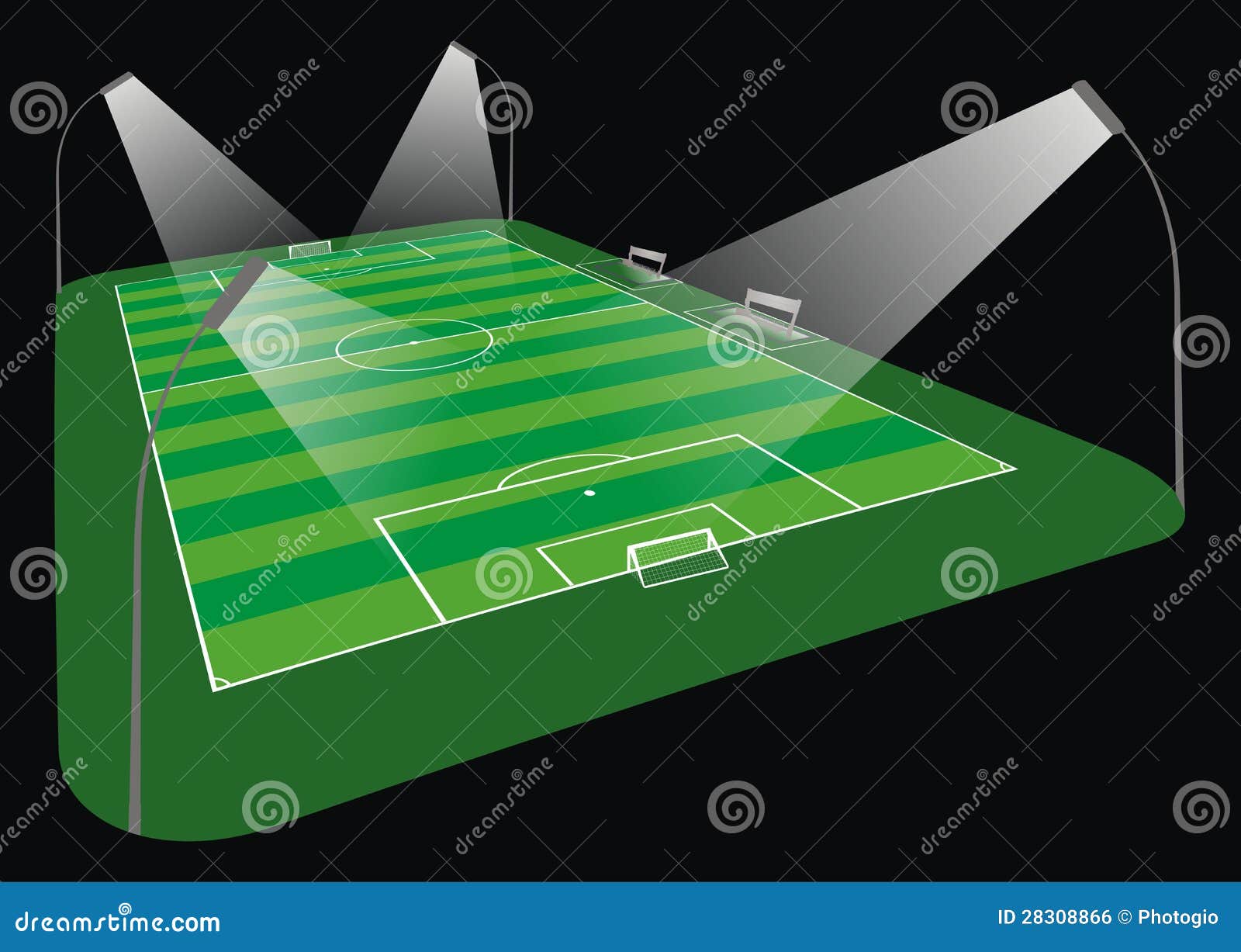 Soccer Stadium Illustration Stock Vector - Illustration of spectator ...