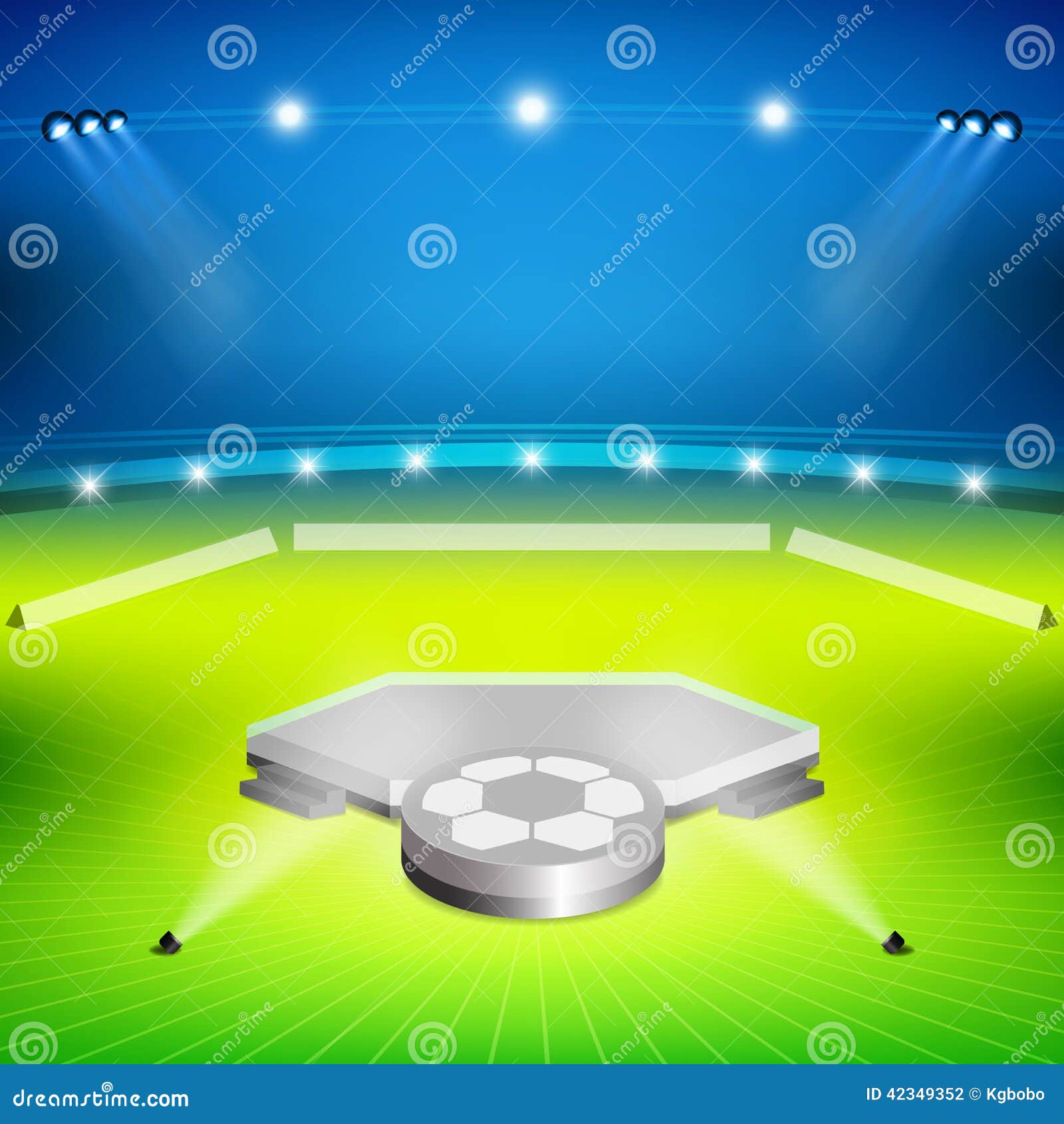 Winners Stand On The Podium. Man Celebrate Holding A Trophy Award ...