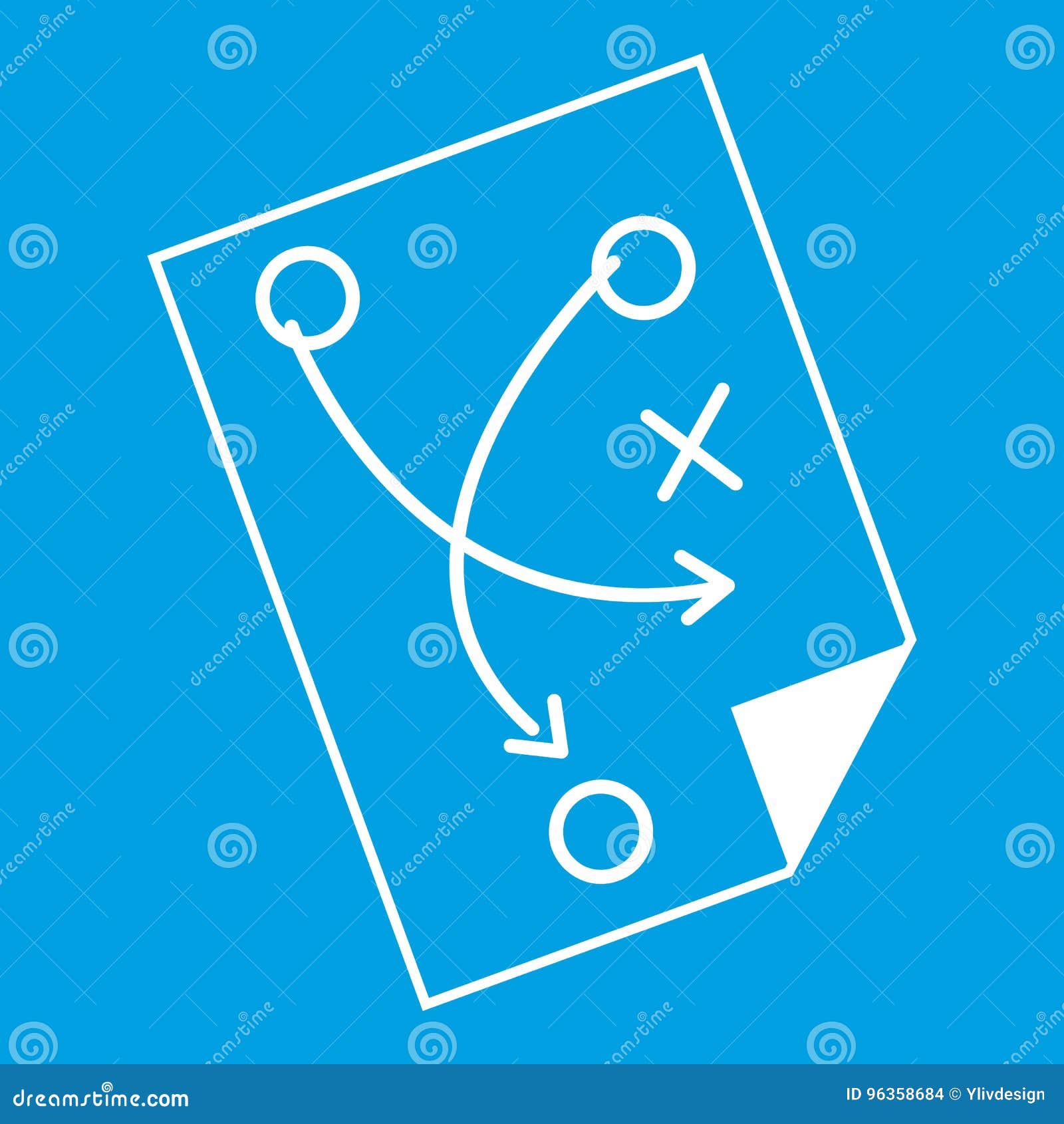 Soccer Strategy Icon White Vector Illustration | CartoonDealer.com ...