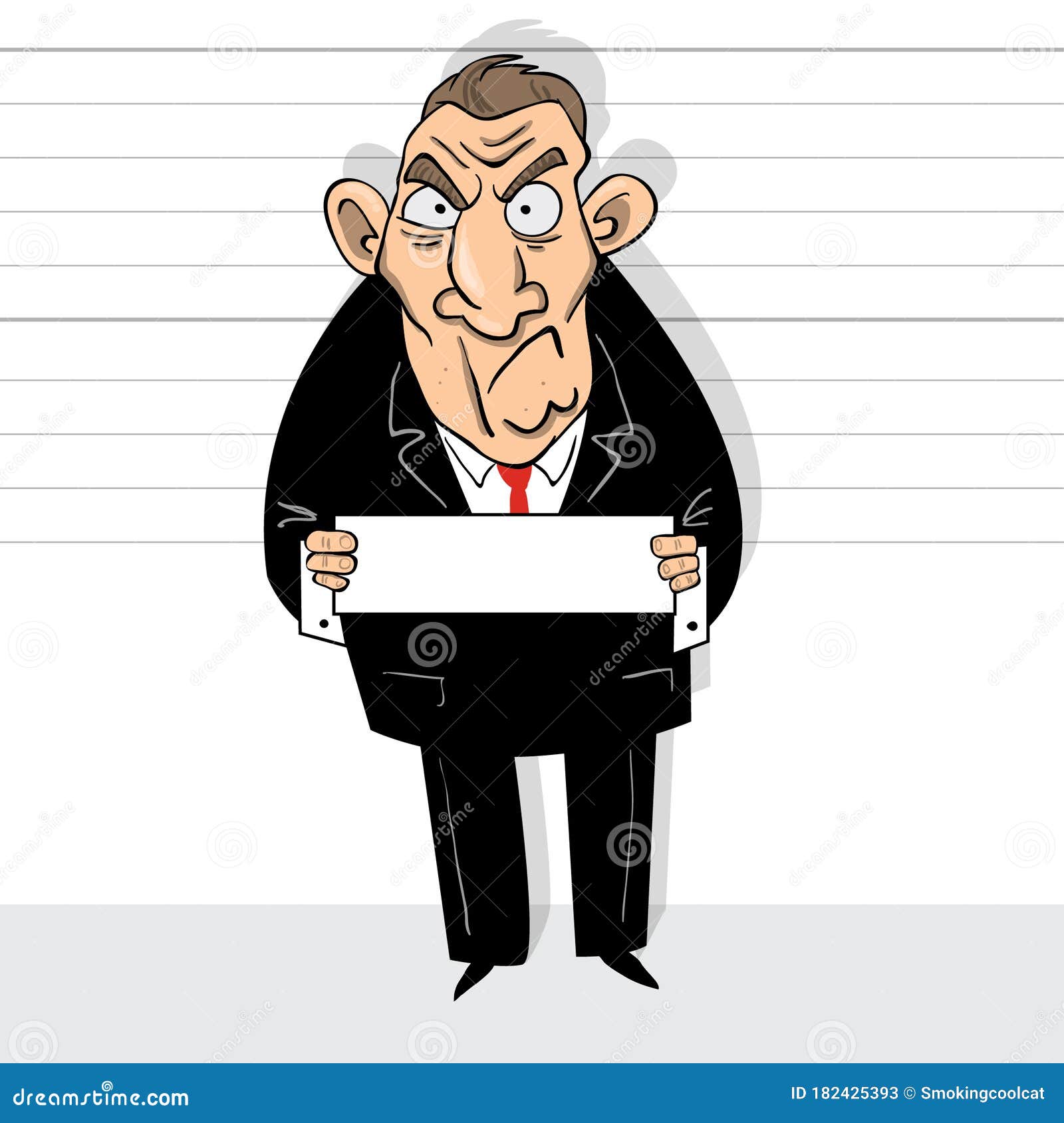 Fat Politician Banker Or Rich Man Arrested Cartoon Vector ...