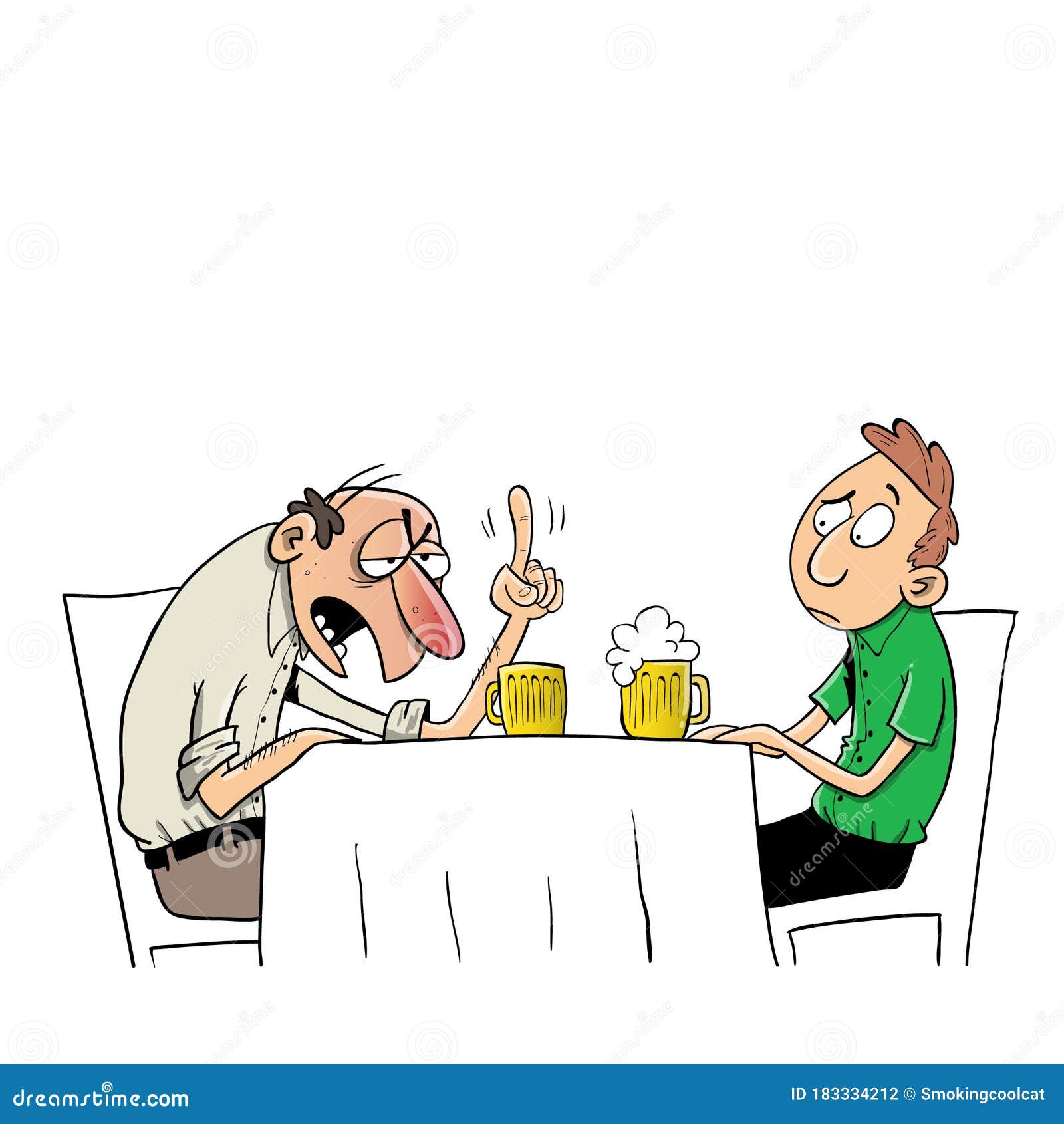 Father and Son Drinking Beer Stock Illustration - Illustration of ...