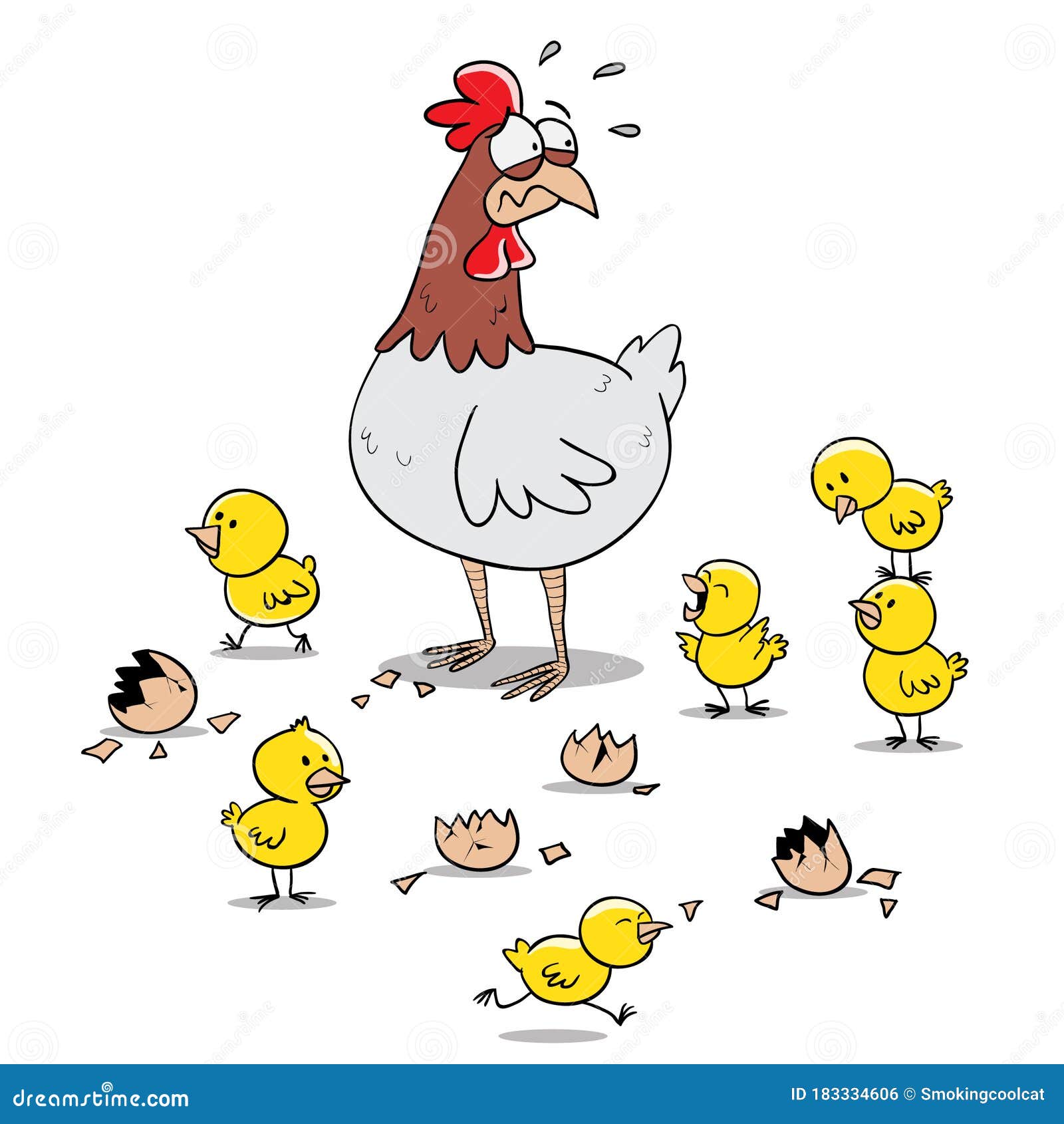 Chicken Scared Cartoon Vector | CartoonDealer.com #29888765