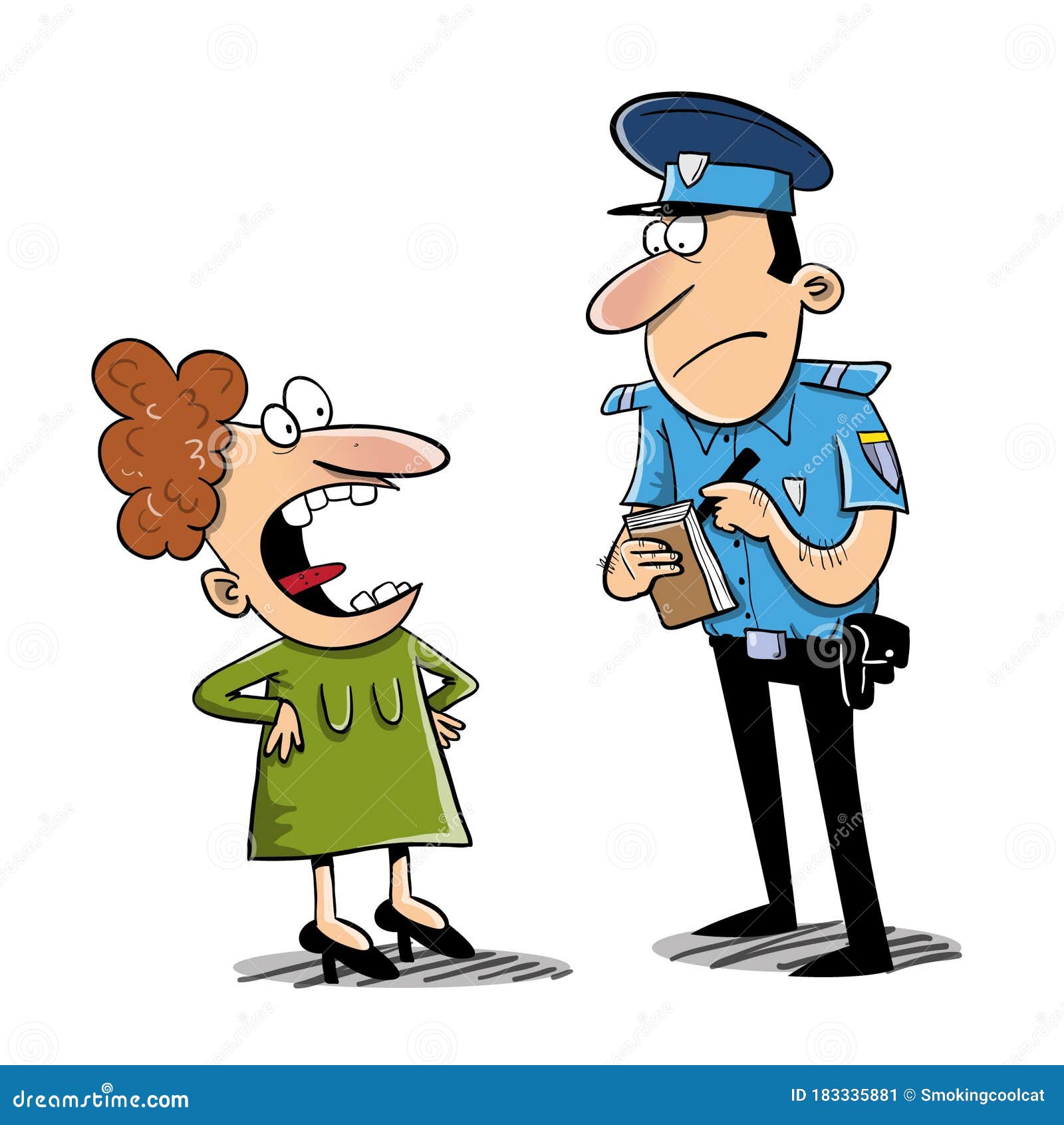 Policeman Giving Ticket Vector Illustration | CartoonDealer.com #5627108