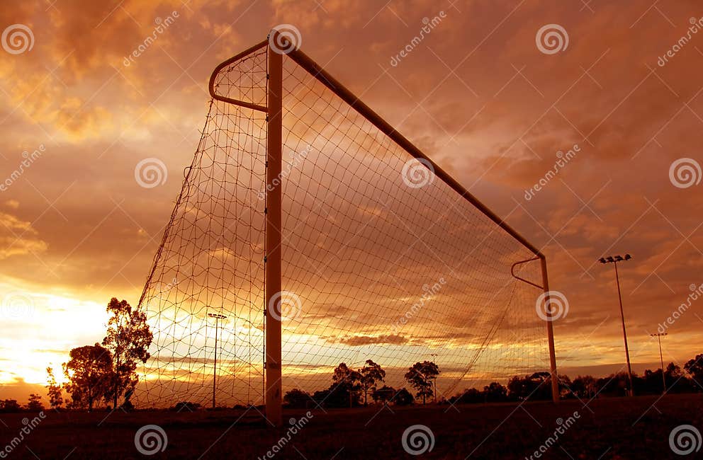 Soccer Sunset stock image. Image of grass, play, soccer - 820837