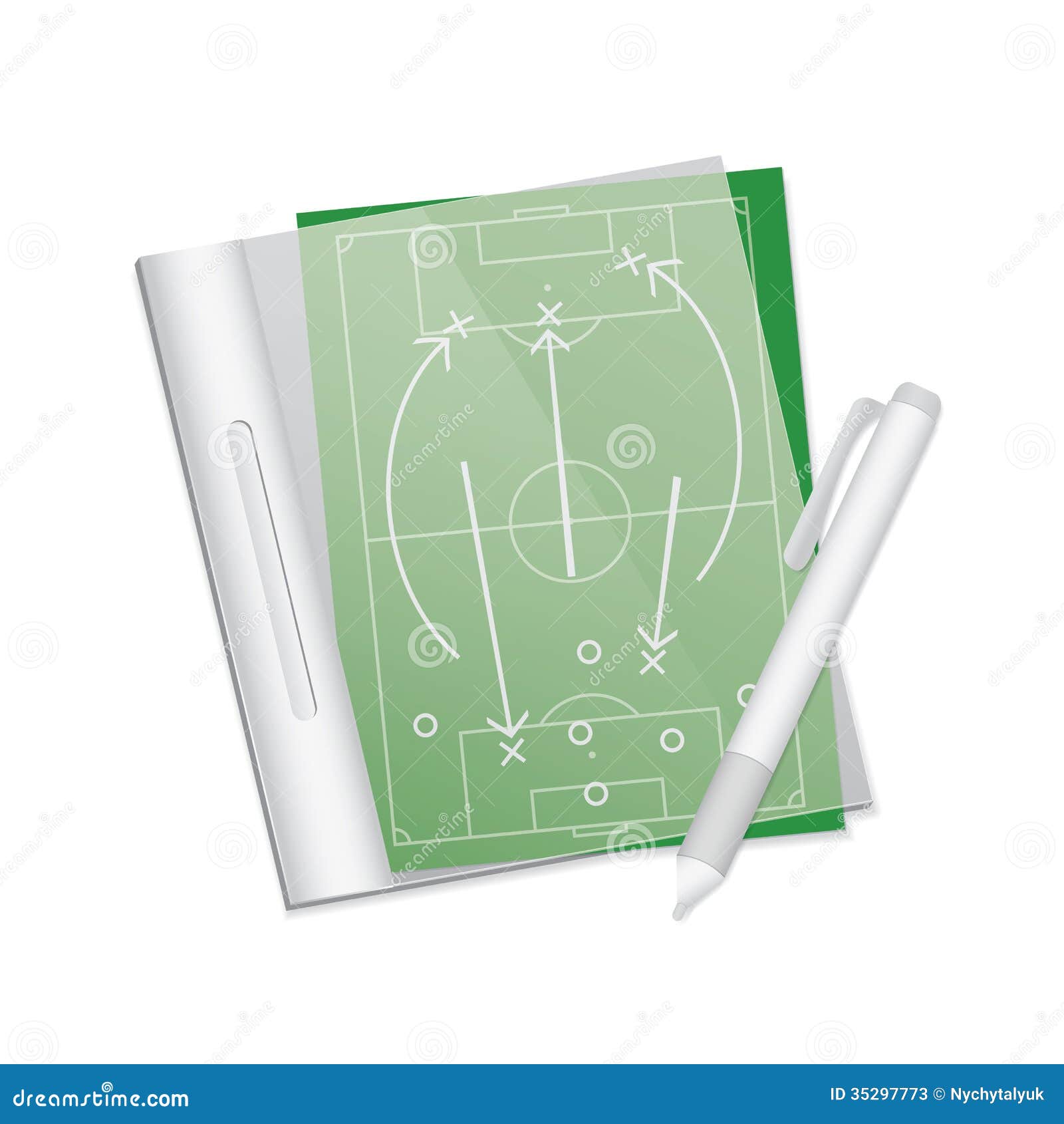 Soccer Tactic Table Cartoon Vector | CartoonDealer.com #40221401