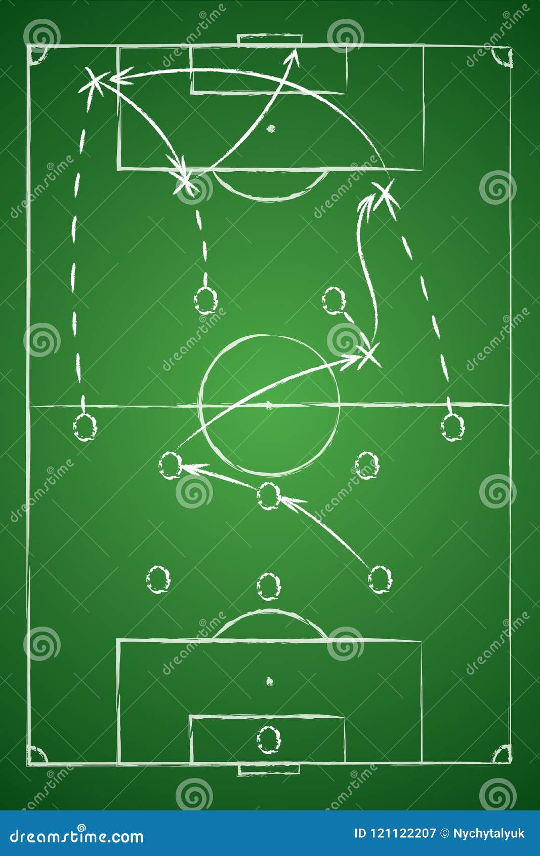 Soccer Tactic Table. the Tactical Scheme Stock Vector - Illustration of ...