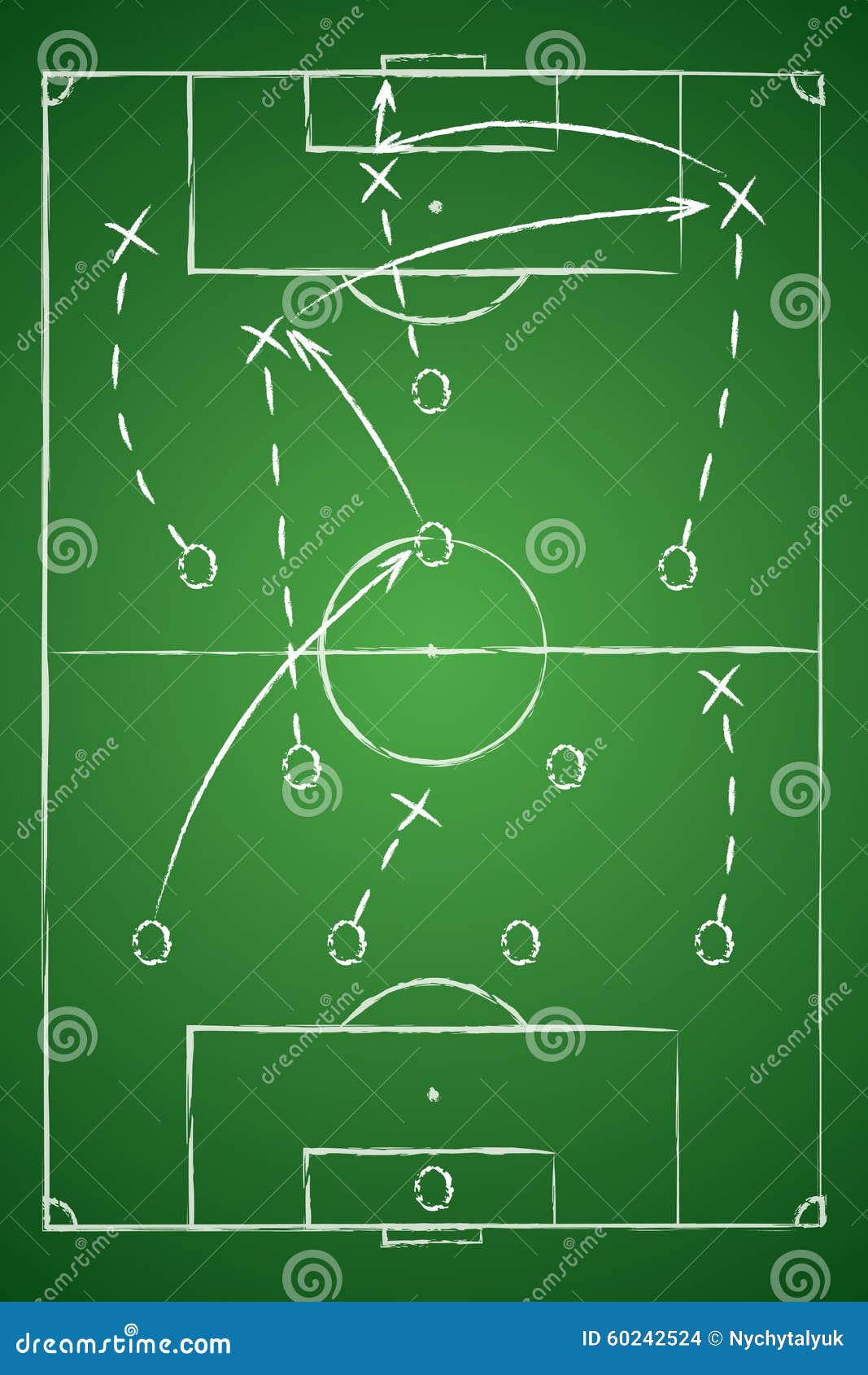 Soccer Tactic Table. Vector Illustration Stock Vector - Illustration of ...