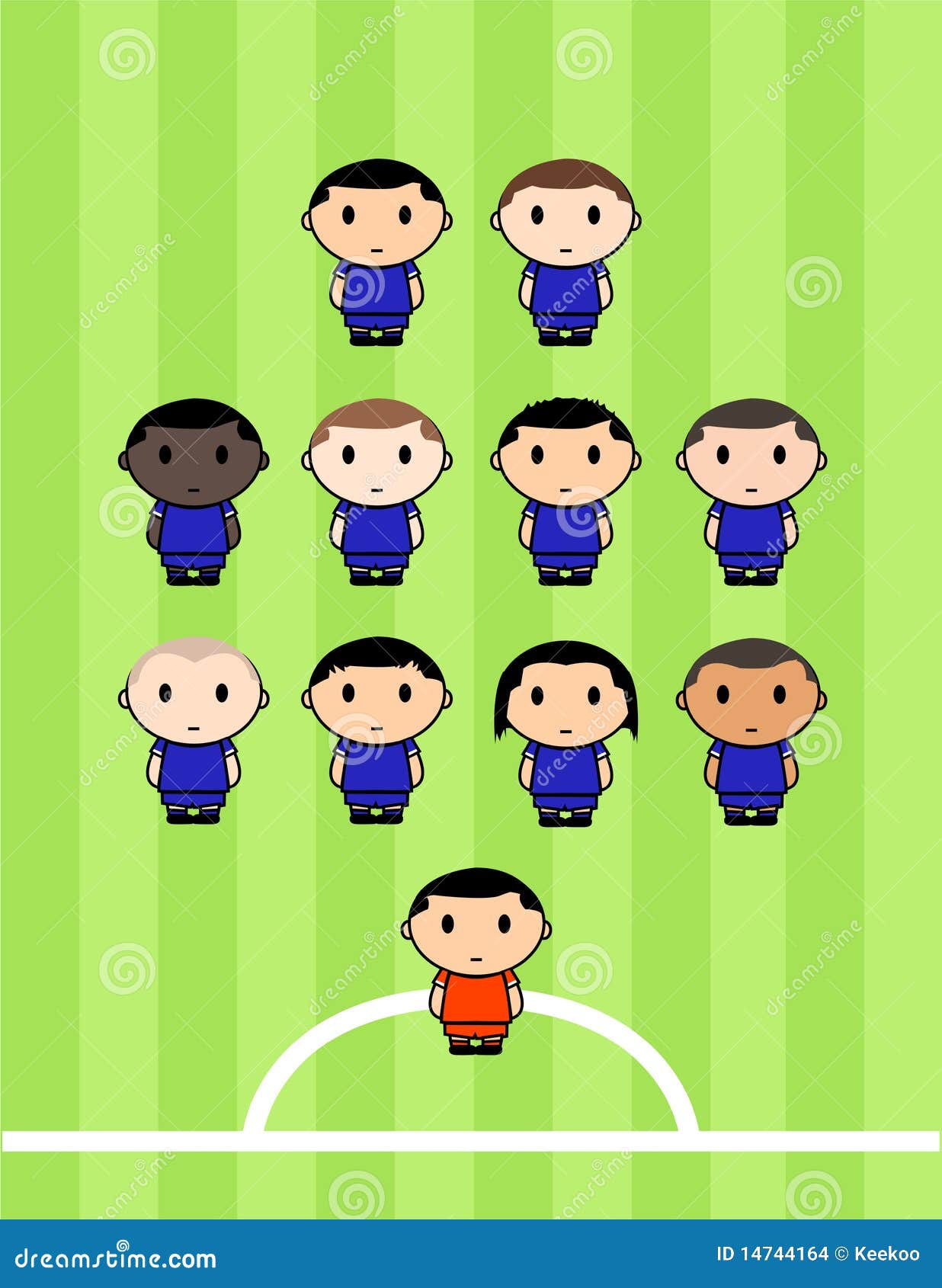 Soccer Team stock illustration. Illustration of sport - 14744164
