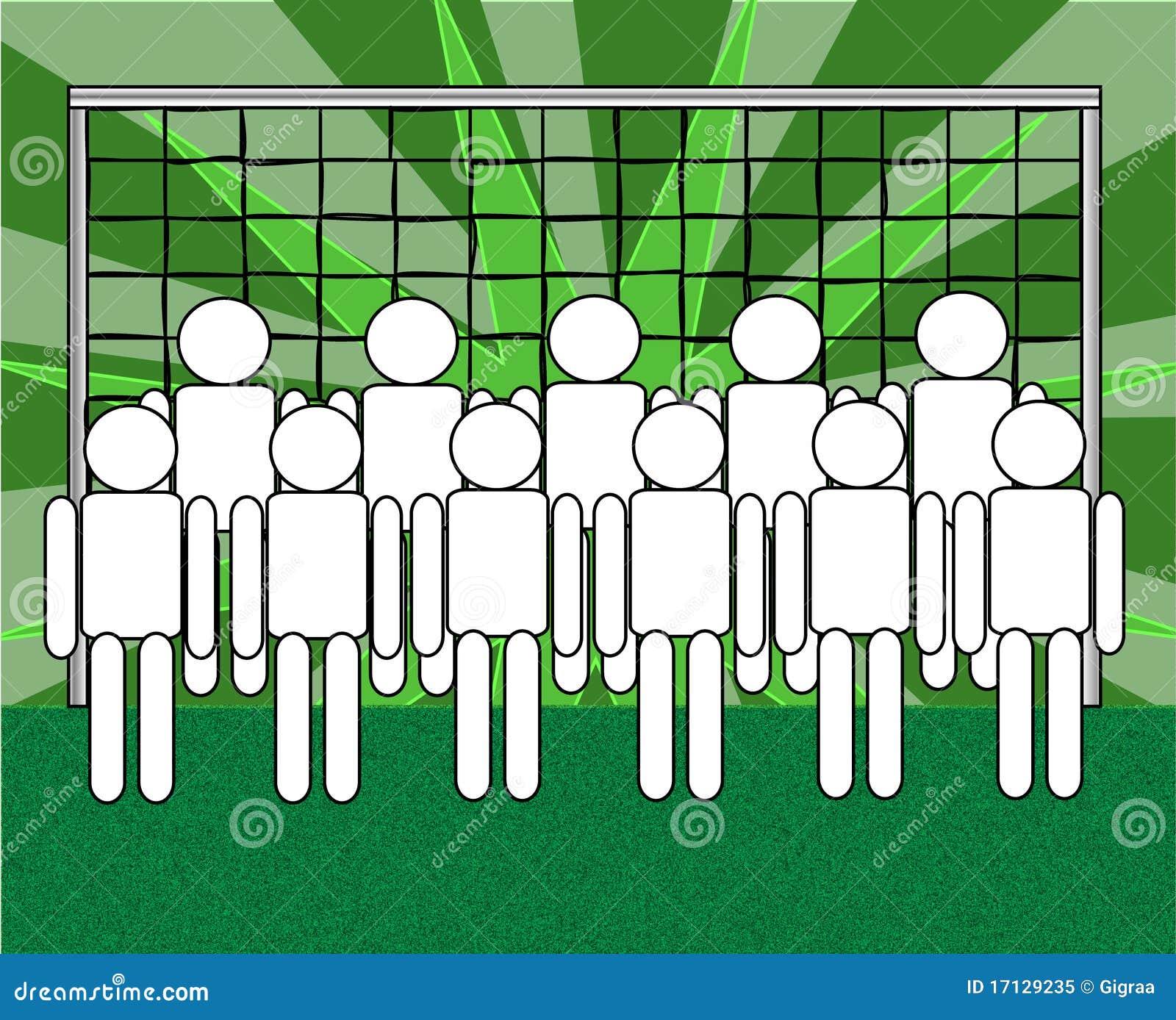 Soccer team stock vector. Illustration of game, player - 17129235