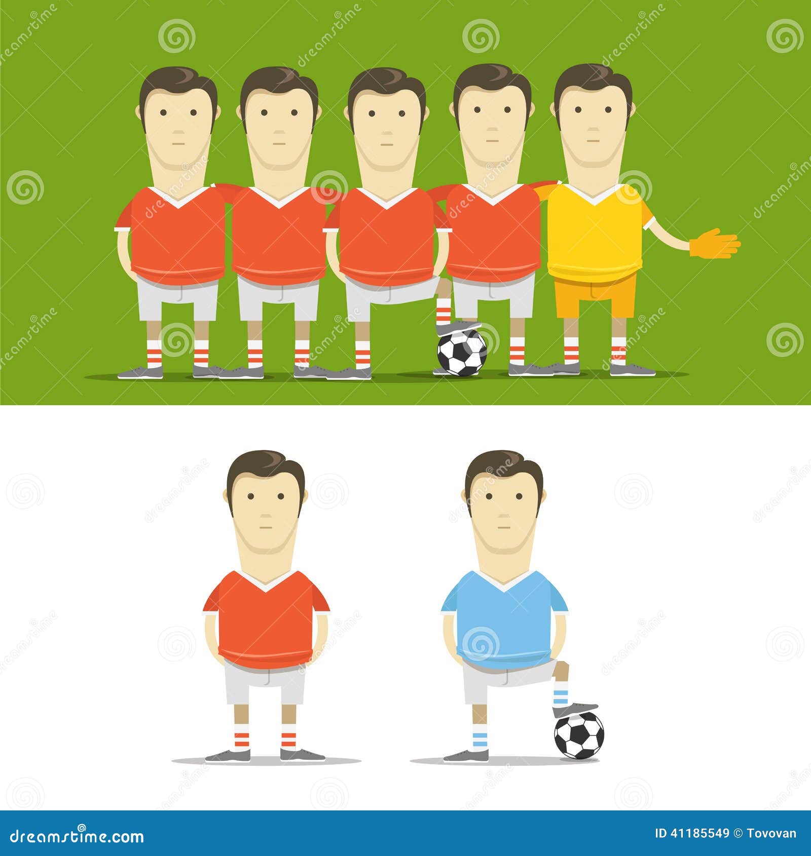 Soccer team clip-art stock illustration. Illustration of soccer - 41185549