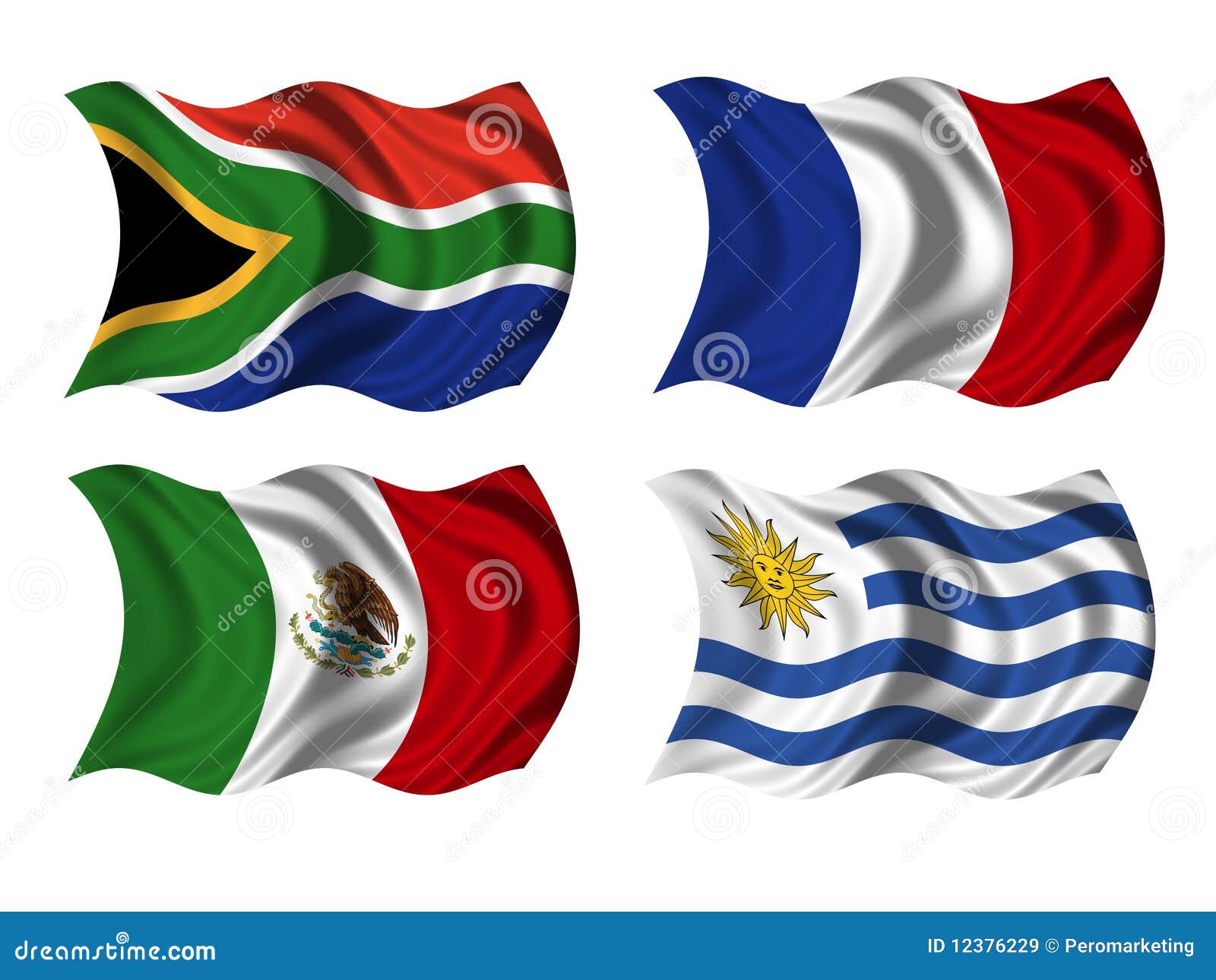 Soccer team flags group a stock illustration. Illustration of ...